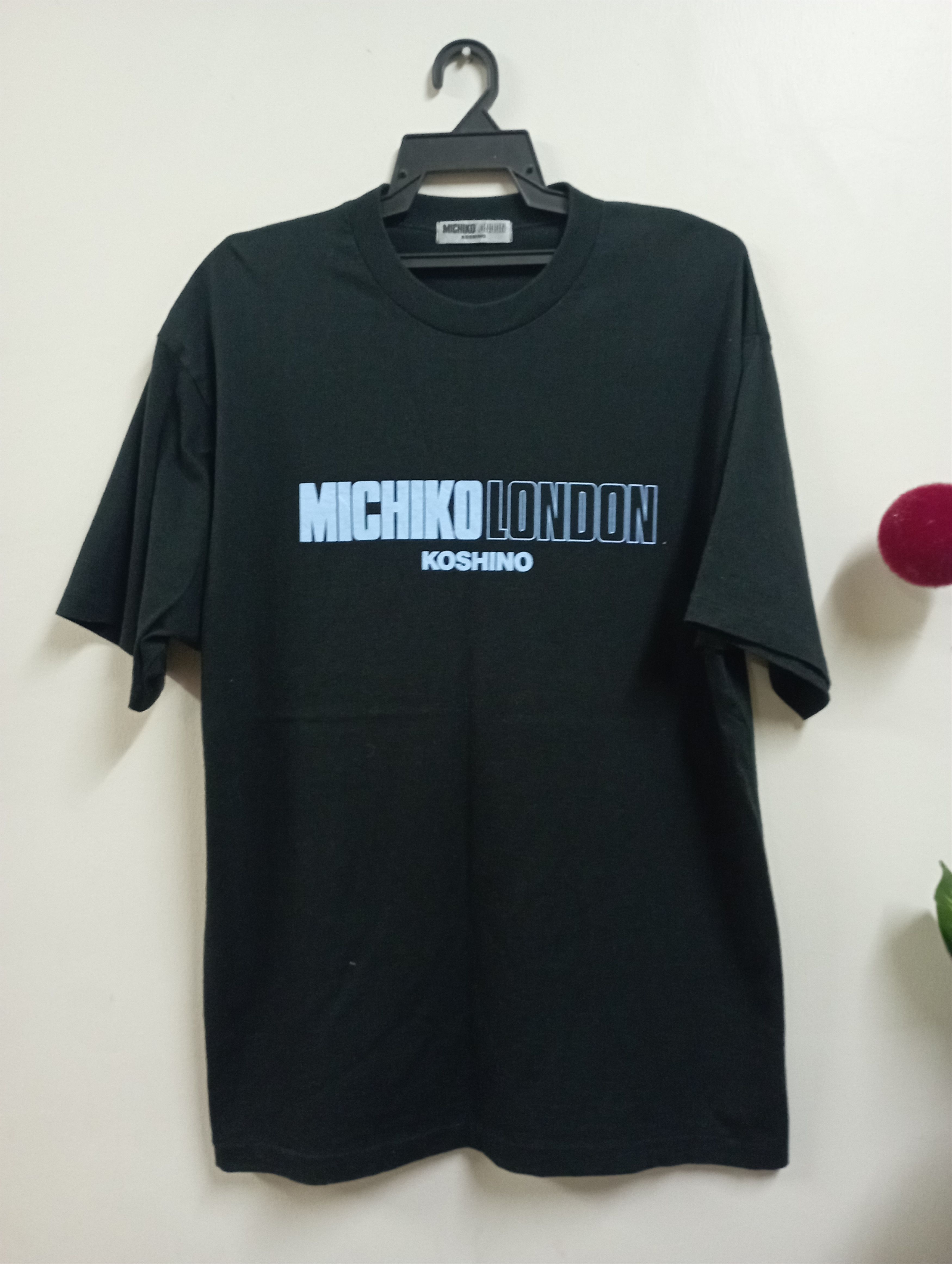 Designer × Japanese Brand × Michiko Koshino London Made In Japan Big Logo T Shirt Michiko ...