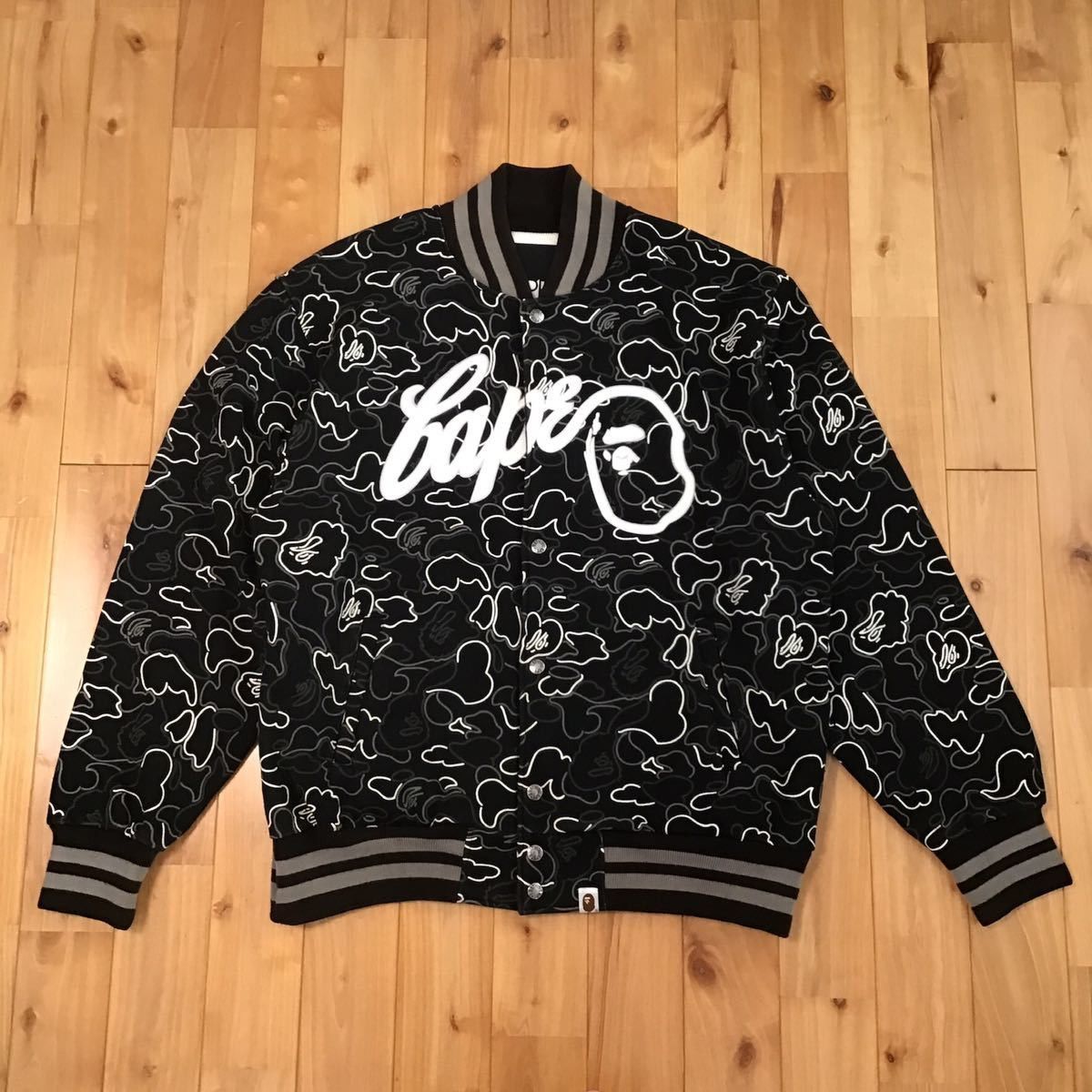 Bape BAPE Neon camo sweat varsity jacket bomber ape | Grailed