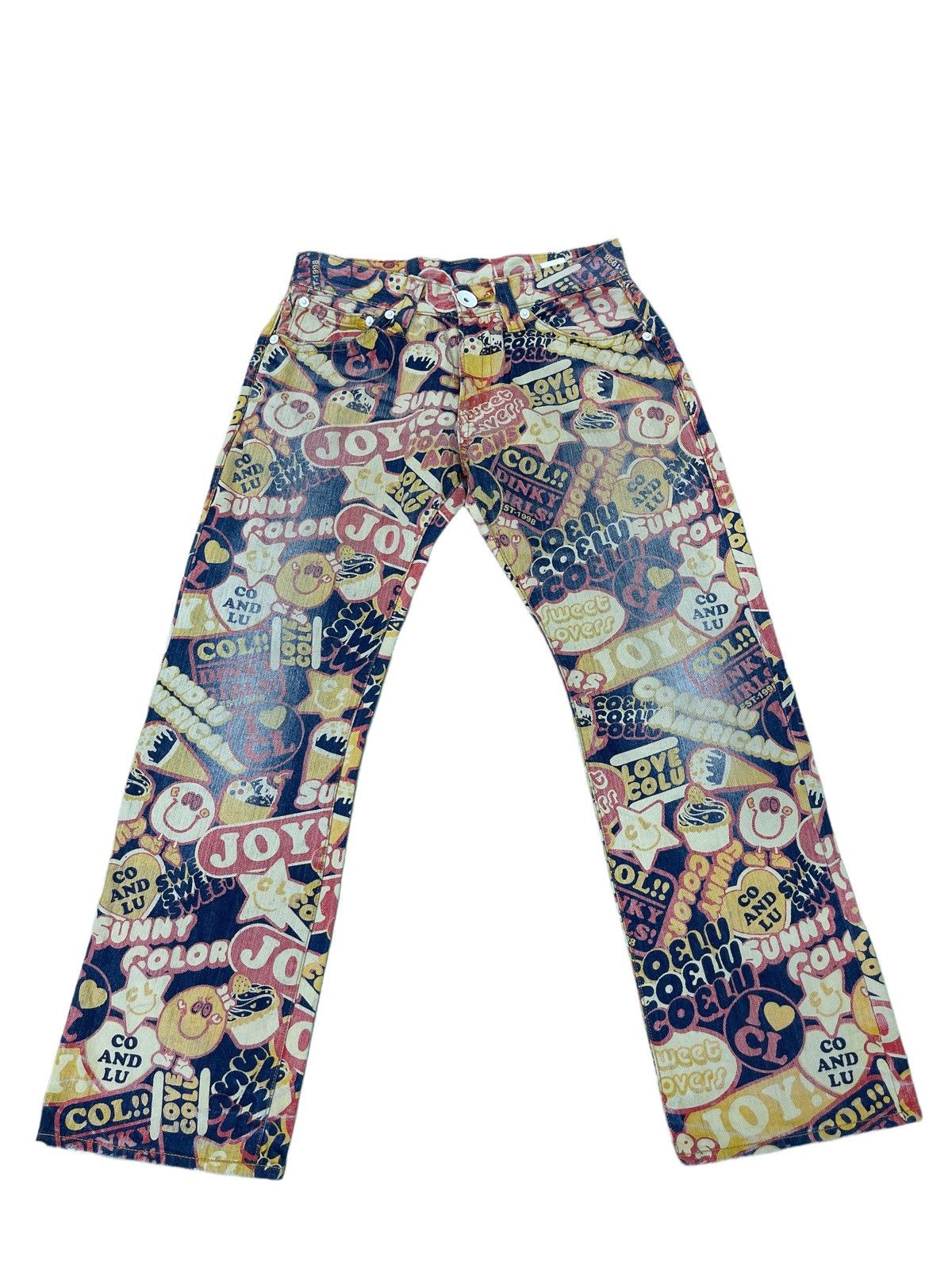 Hype Fullprinted Jeans Co&Lu Multicolour Low Rise Regular 9🟦 | Grailed