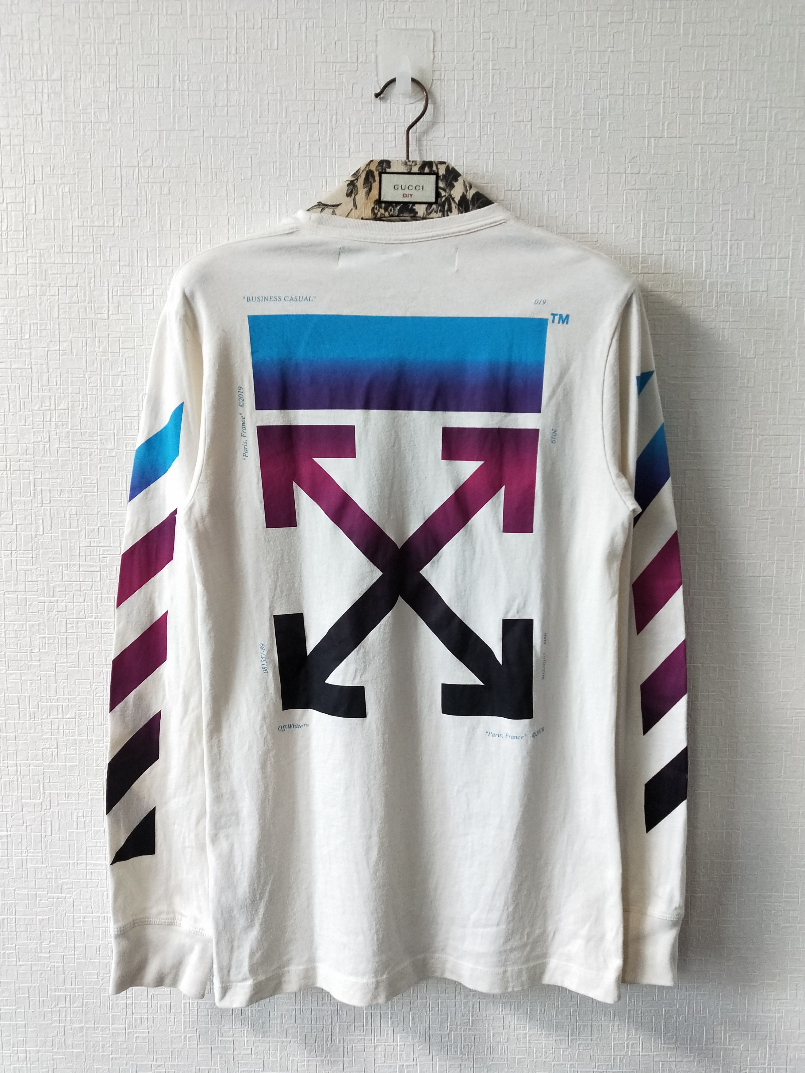 Off-White Multicolor Gradient Arrows L/S Tee | Grailed