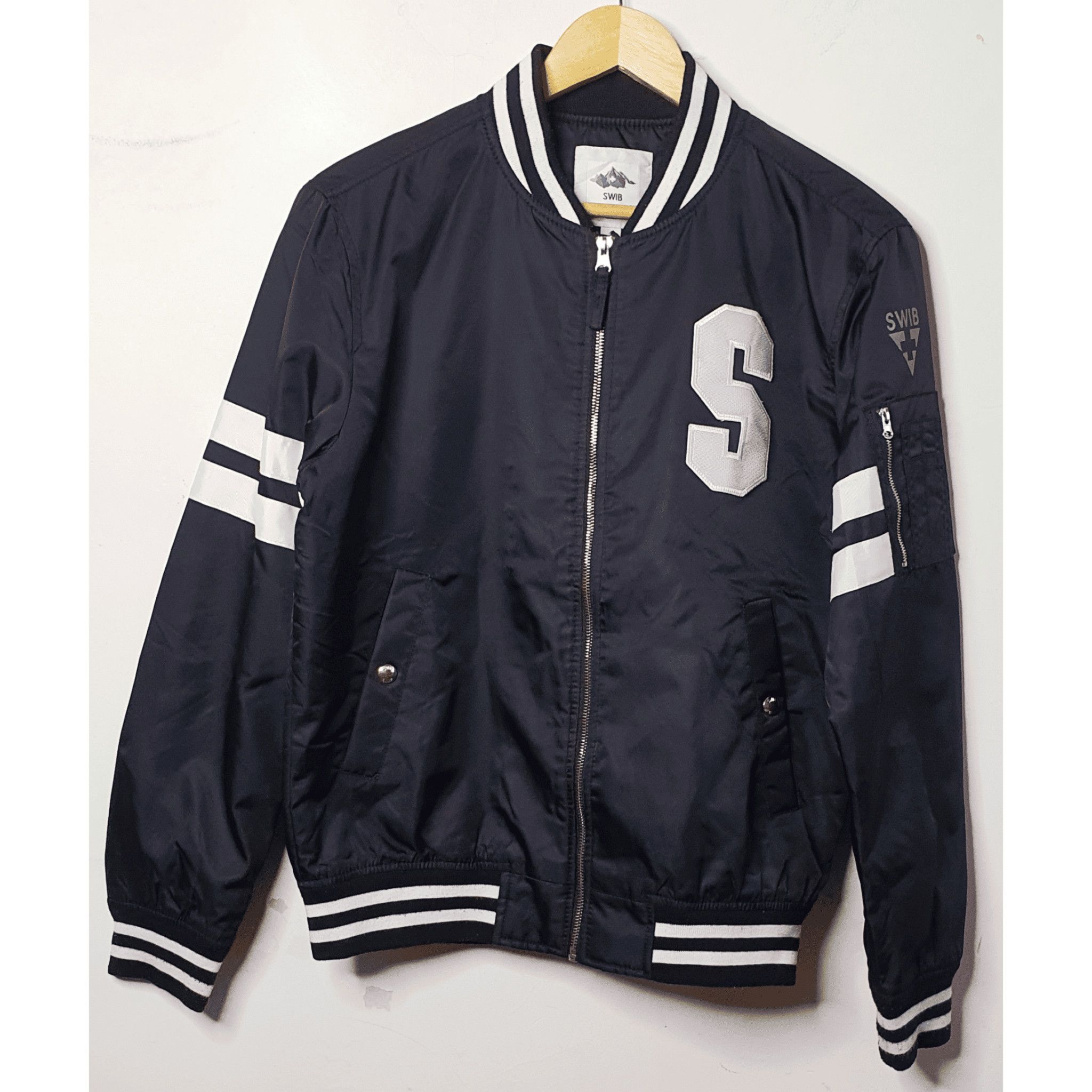 Retro Jacket SWIB BLACK VARSITY JACKET | Grailed
