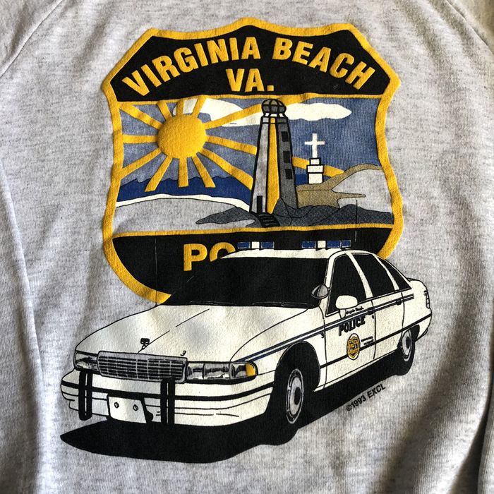 Vintage Vintage 90s Virginia Beach Police Car Graphic Logo Crewneck ...