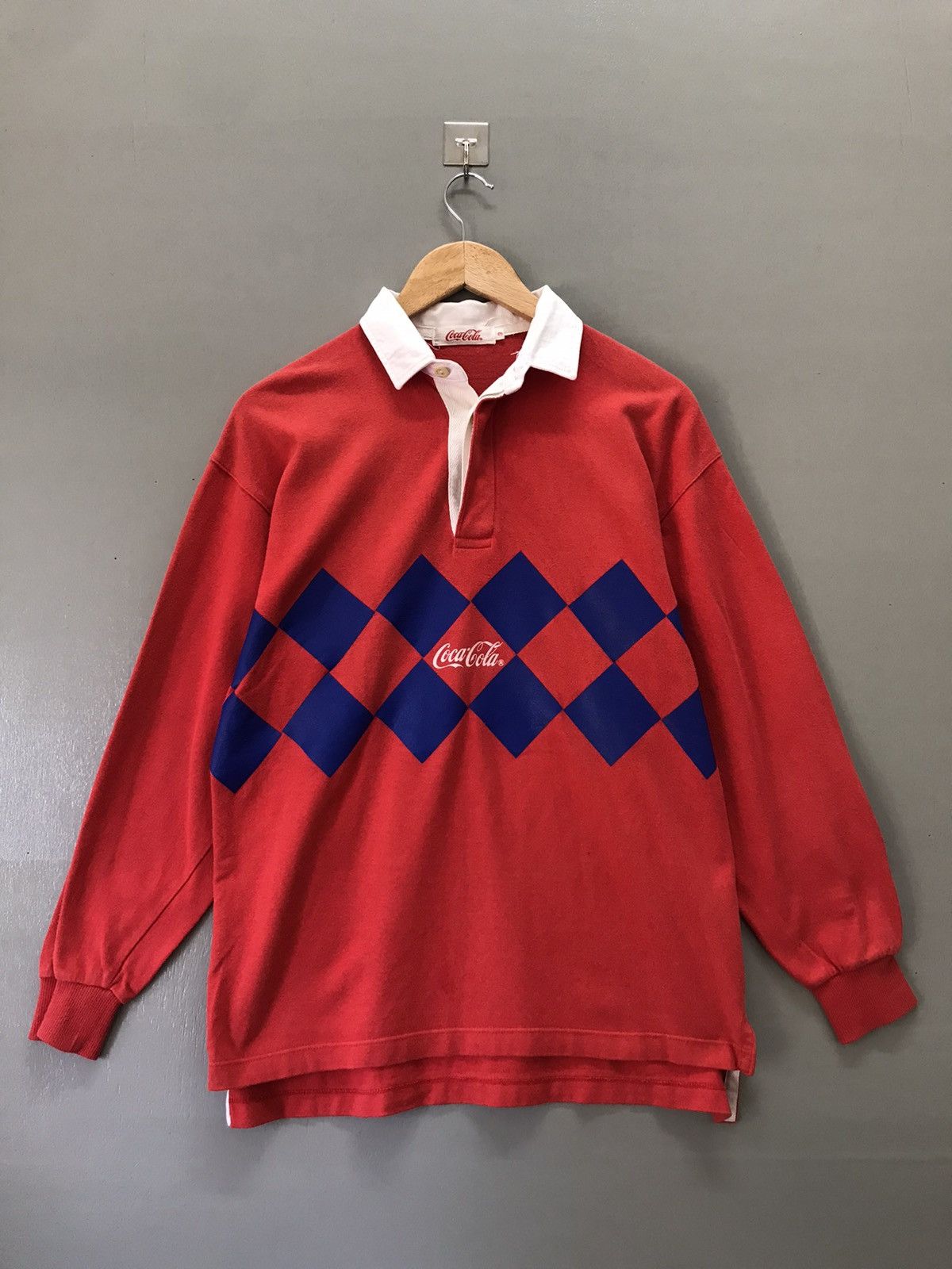 Coca Cola × Streetwear × Vintage Vintage 90s Coca Cola Rugby Longsleeve ...