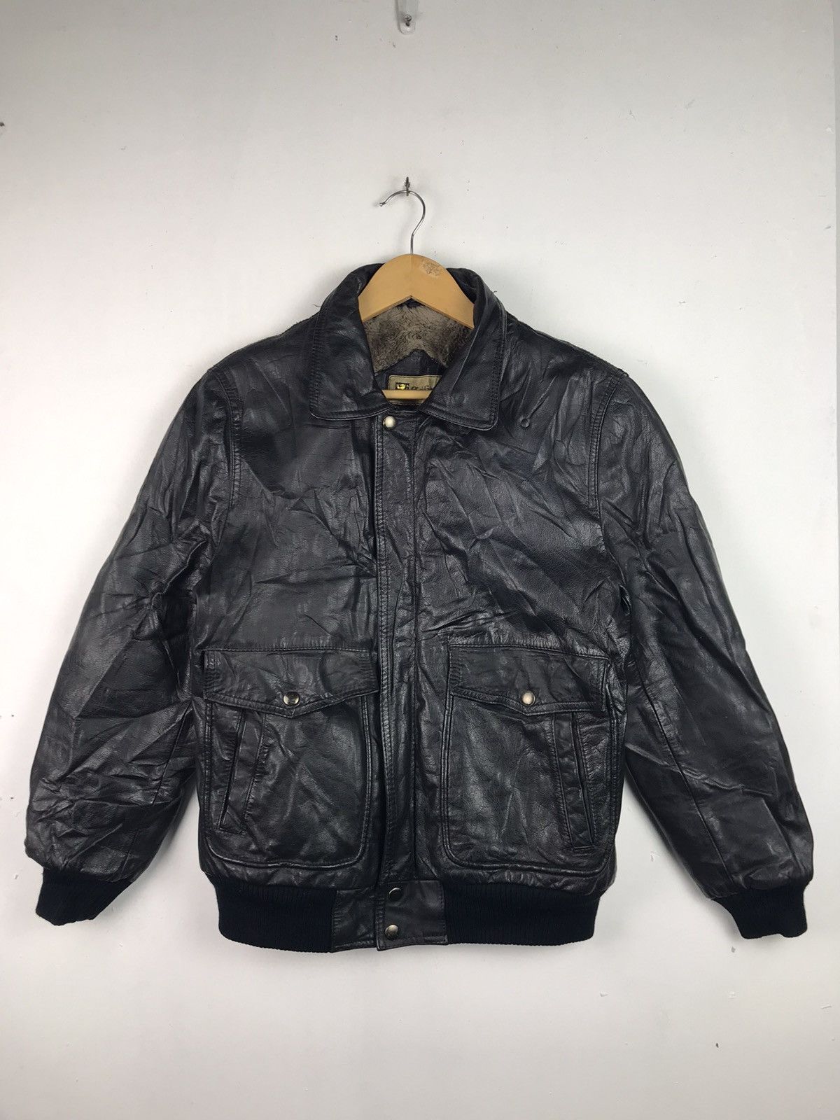 Bomber Jacket × Leather Jacket × Vintage 🔥Bomber Leather jacket rare ...