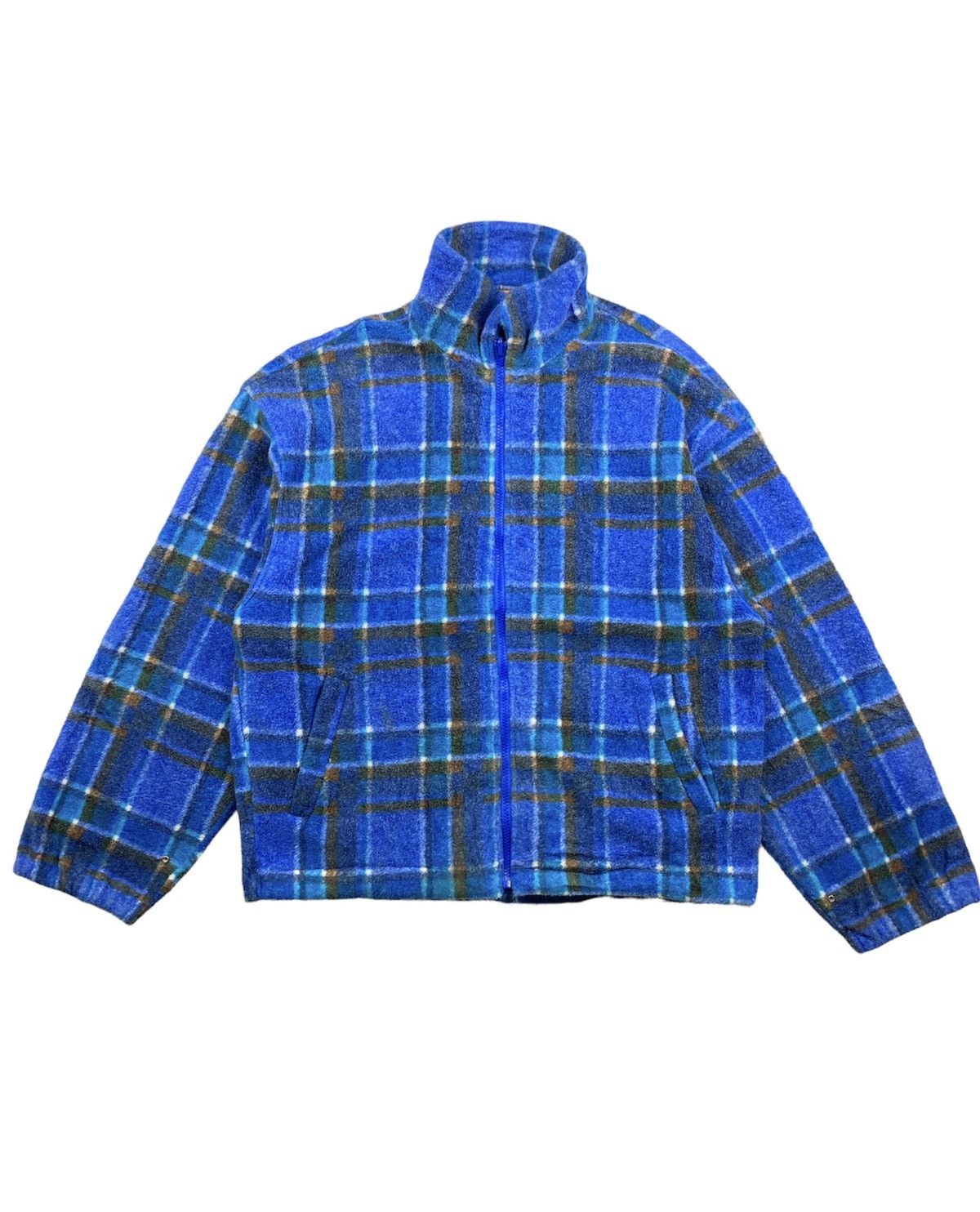 Ellesse × Vintage Vintage 90s Ellesse Vertical Dive Fleece Jacket Blue ...