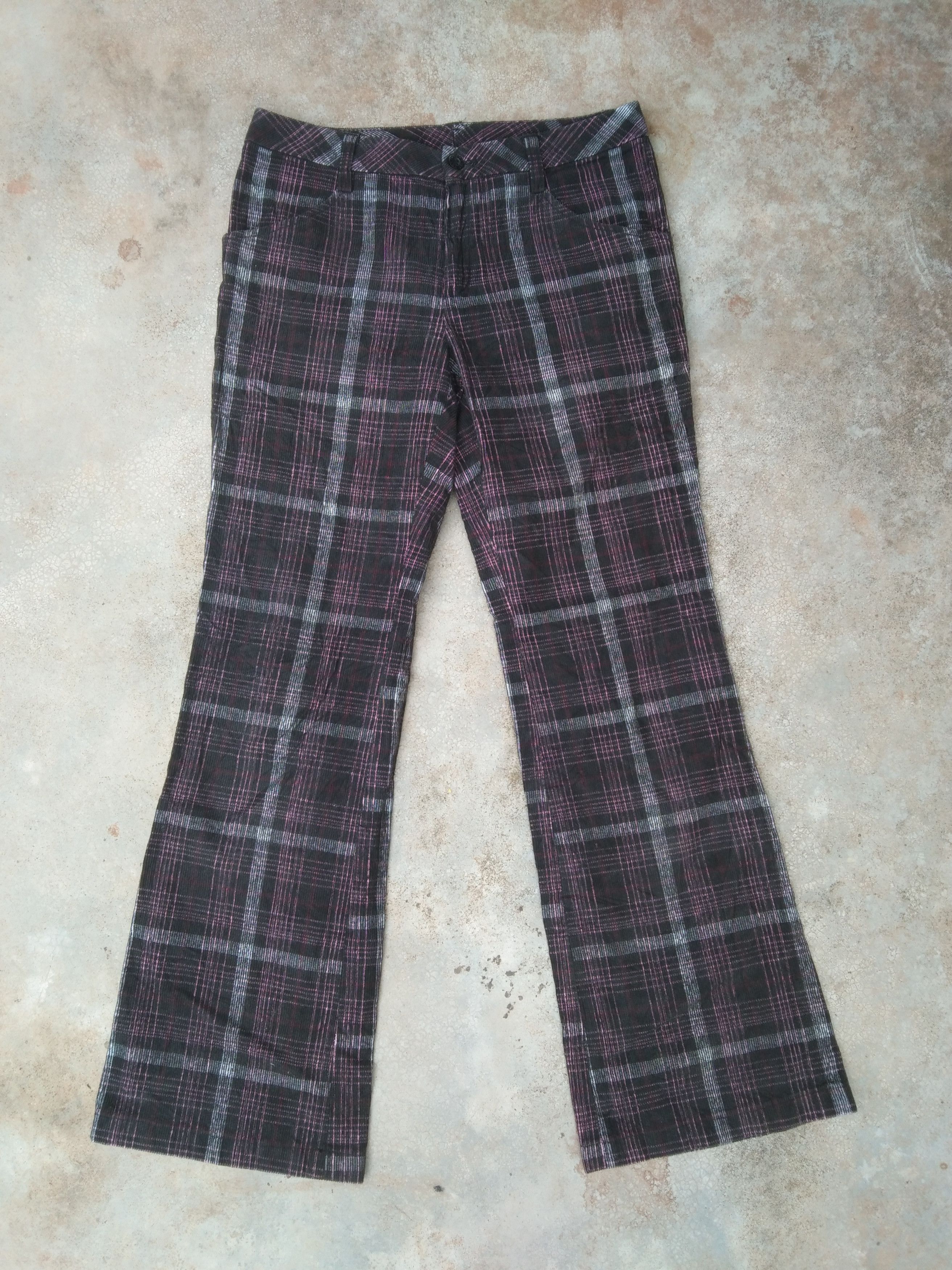 Adidas Adidas Corduroy Plaid Flared Pant Retro Punk Style 28x28 | Grailed