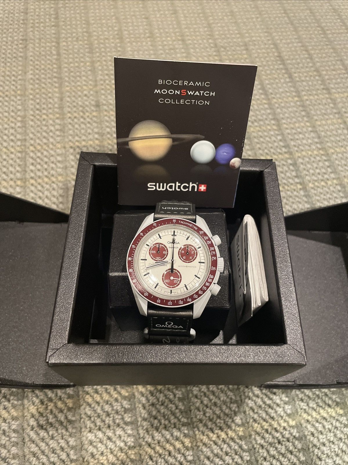 Swatch Omega x Swatch speedmaster moonwatch Pluto | Grailed