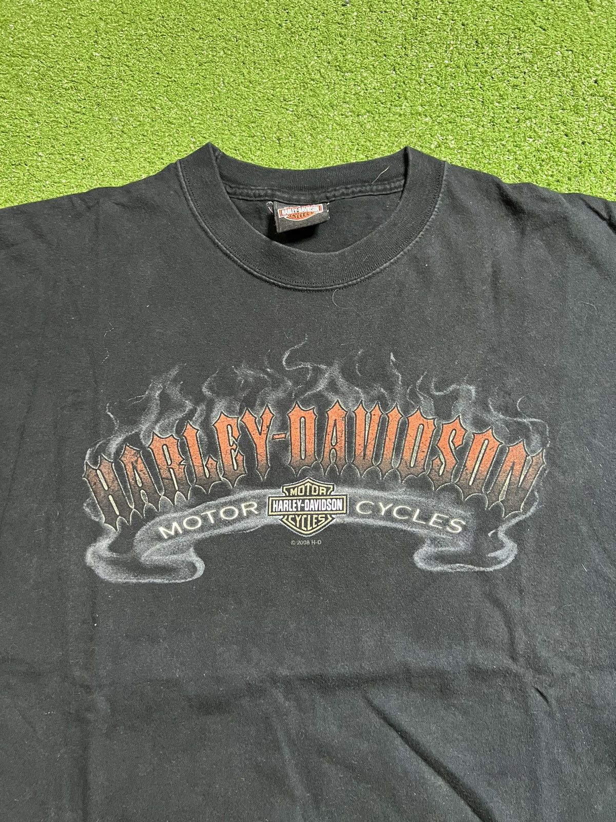 Vintage vintage harley davidson smoking logo eagle shirt | Grailed