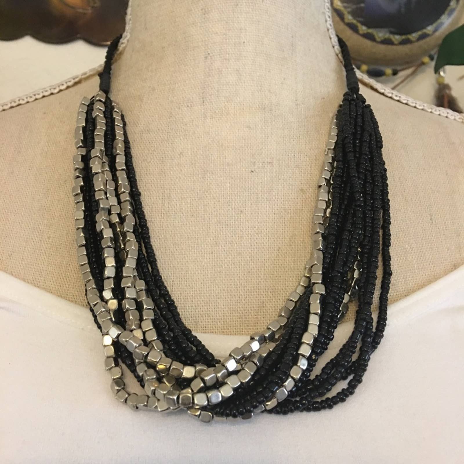 Jewelry Hand crafted braided seed bead necklace | Grailed