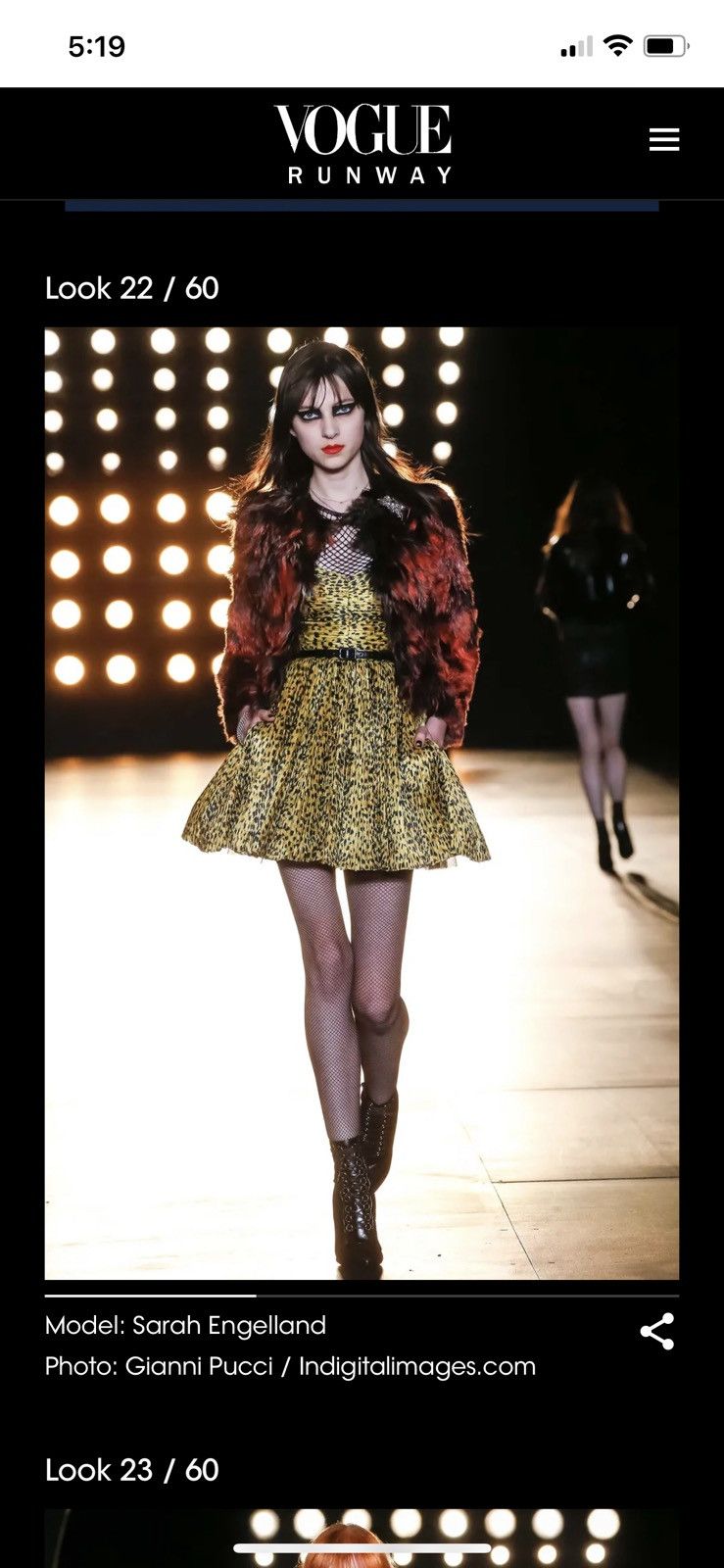 Saint Laurent Paris Fishnet stockings sample from runway show not worn ...