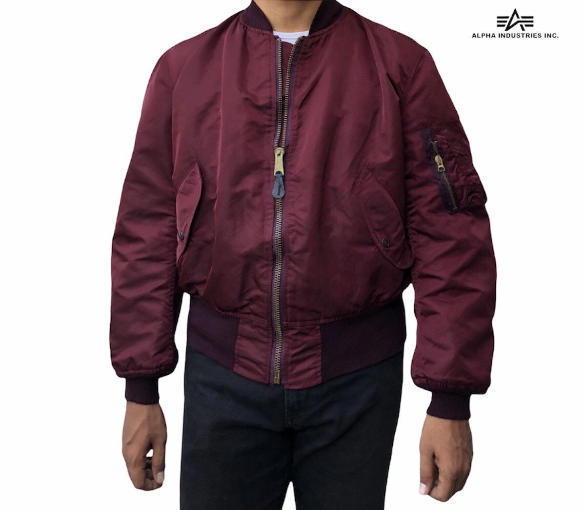 Alpha Industries × Ma 1 × Vintage Vtg Alpha Industries Flyer Intermediate MA-1 Bomber Jacket ...