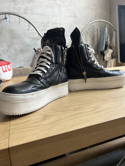 Rick Owens Sz 44 Chrome Hearts x Rick Owens Custom Geobaskets | Grailed
