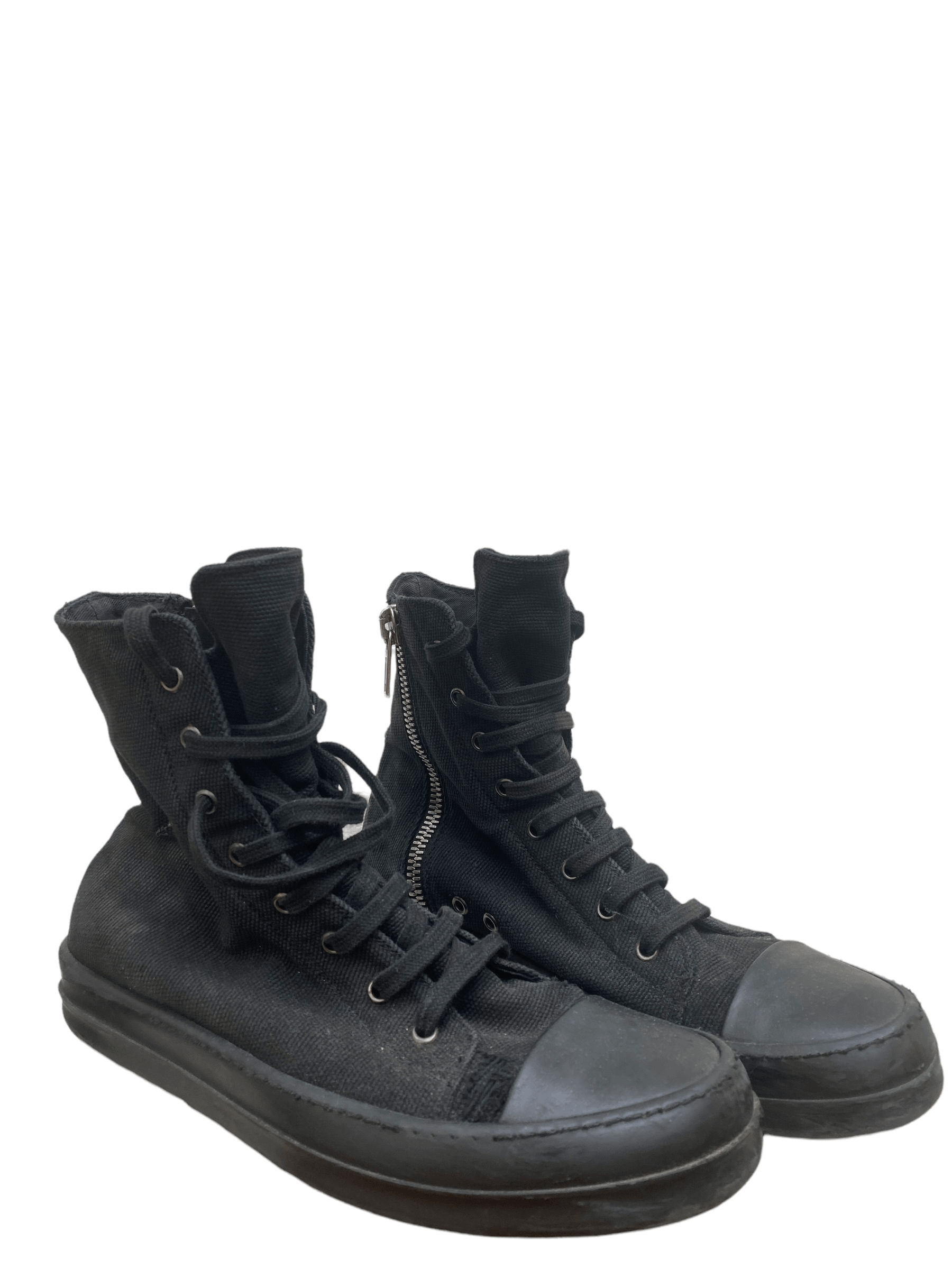Rick Owens Triple Black Ramones | Grailed