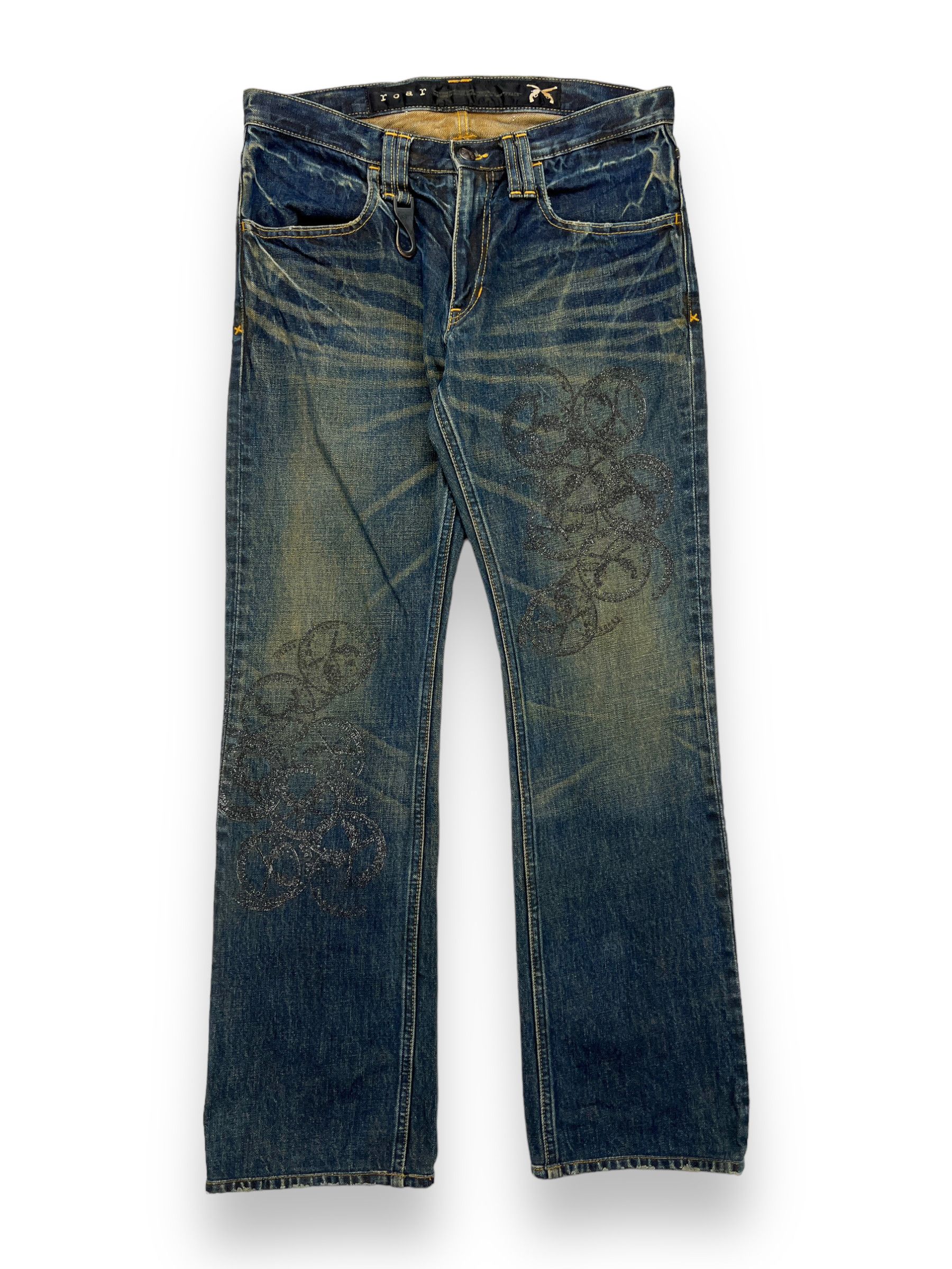 Roar × roarguns Roar Glitter Logo Denim Pants | Grailed