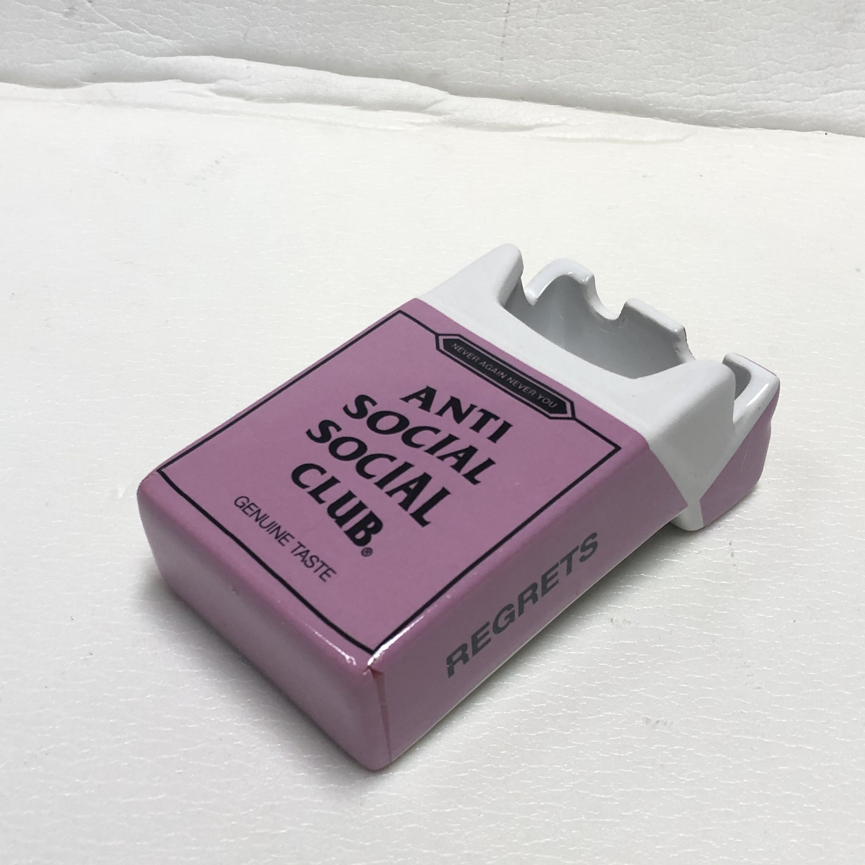 Anti Social Social Club DS ASSC Black Logo Reminisce Pink Ashtray ...