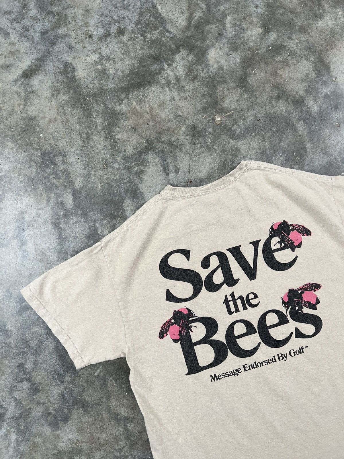Golf Wang Golf Wang Save The Bees Sand Logo Tee Medium ️ ️ Bees Honey ...