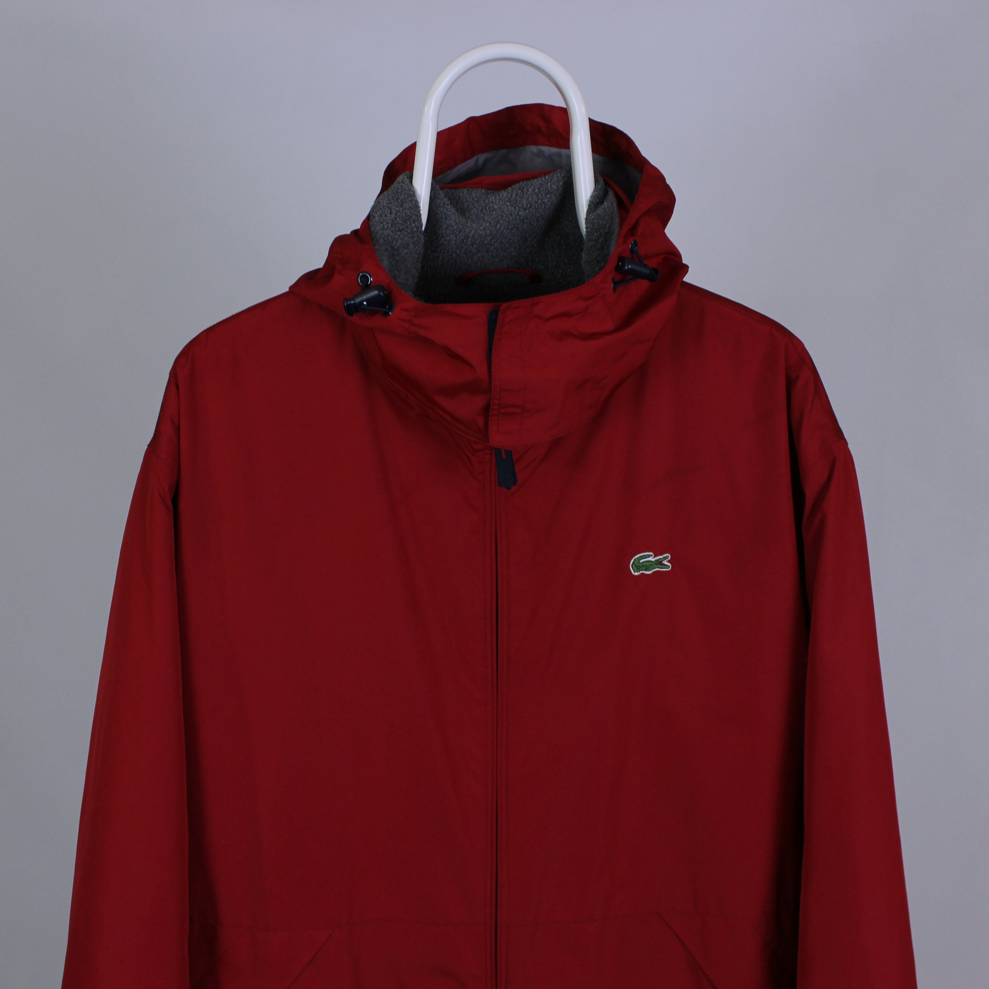 Lacoste Vintage lacoste red nylon jacket rarity | Grailed