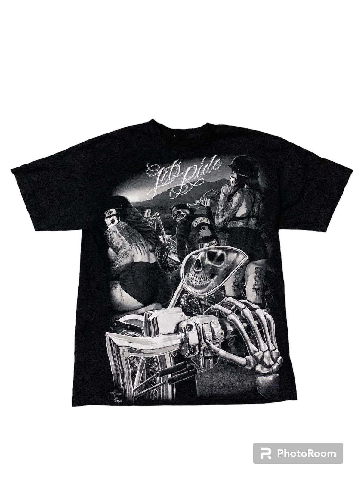 Affliction Nice Graphics Overprint Ride To Die T Shirt | Grailed