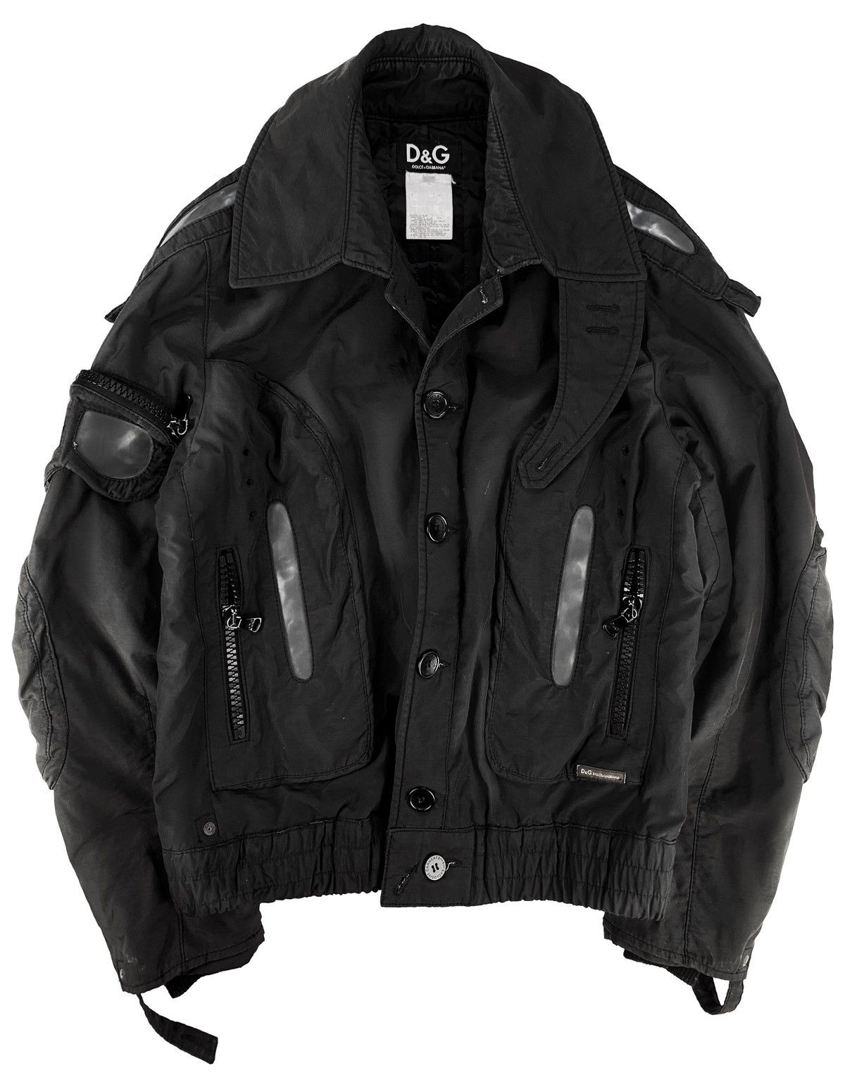 Dolce & Gabbana AW03 Dolce & Gabbana ‘Goggle’ Slate Black PVC Bomber ...