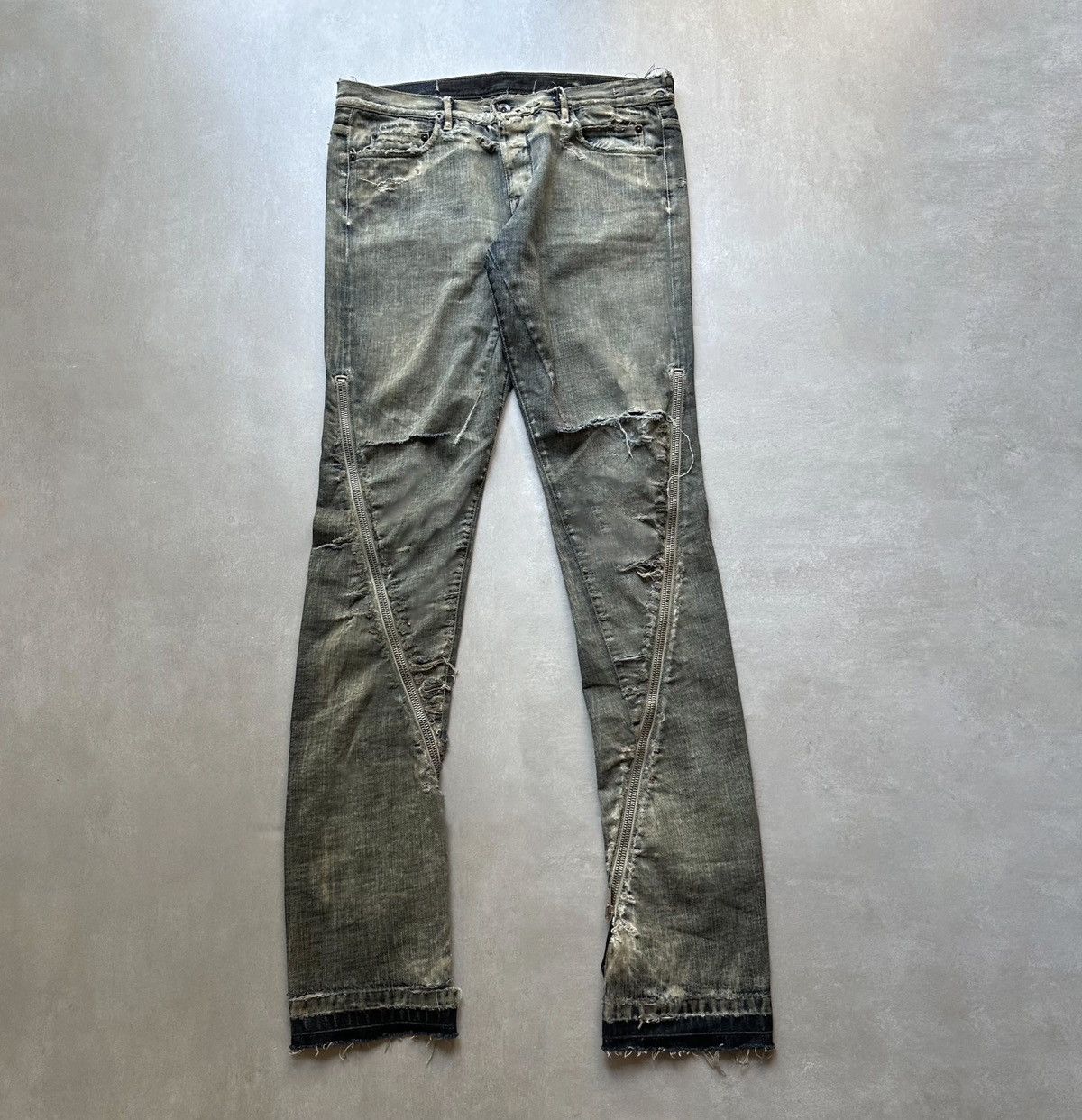 Rick Owens × Rick Owens Drkshdw Rick Owens FW08 Acid Wash Banana Cut ...