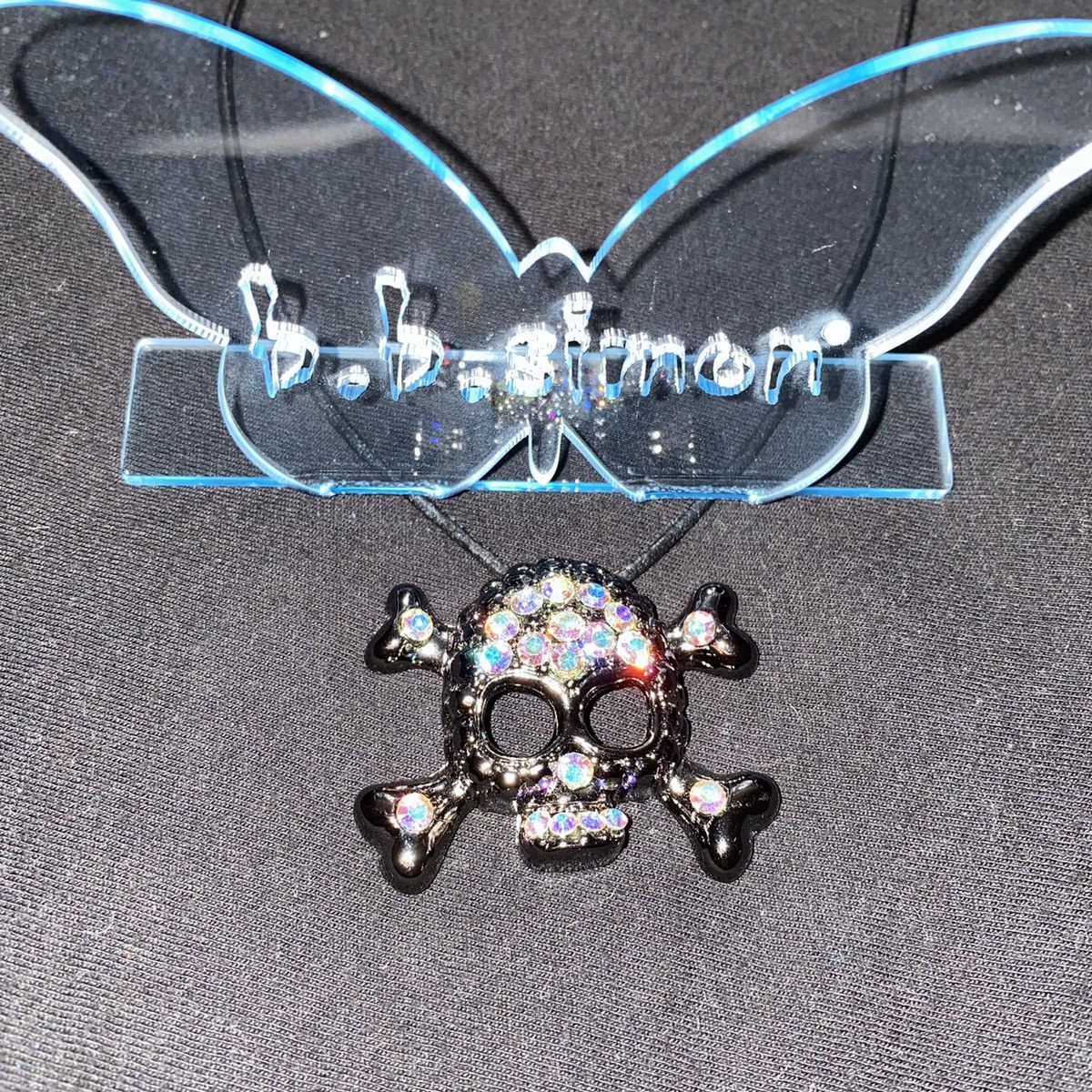 Designer BB Simon Dark AB Skull Necklace | Grailed