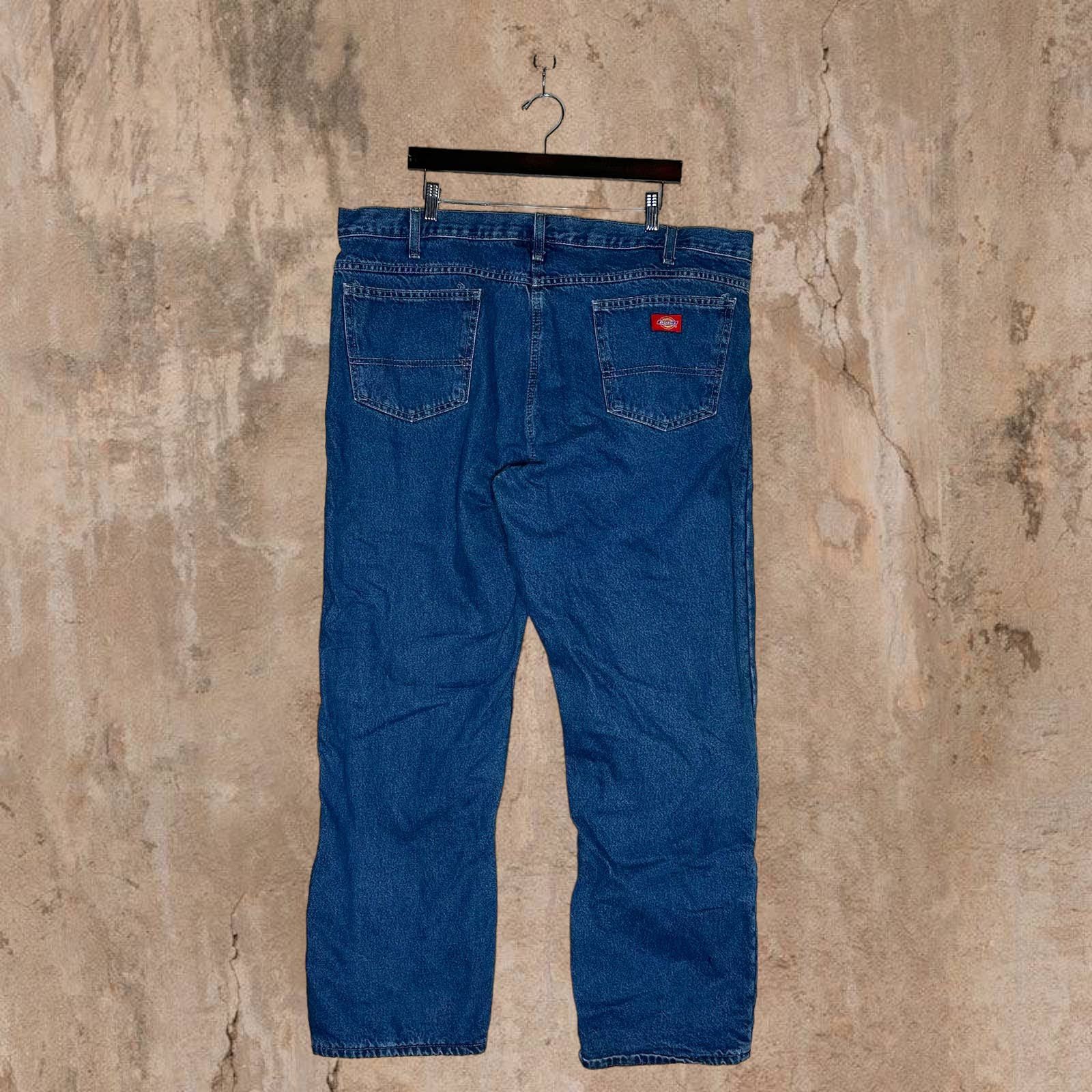Vintage Flannel Lined Dickies Jeans Dark Work Wear Denim Red Label ...