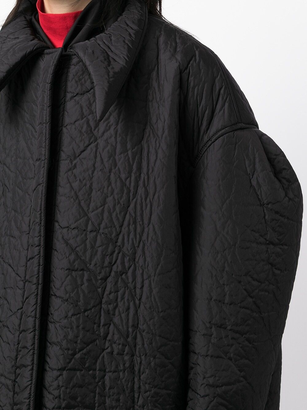 Raf Simons Raf Simons Oversized Detachable Collar Wrinkled Coat | Grailed