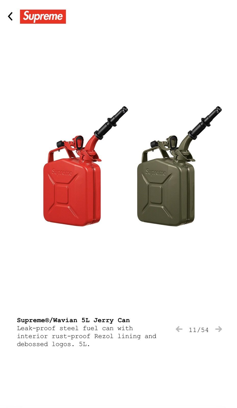 Supreme Supreme Wavian 5L Jerry Can Green | Grailed