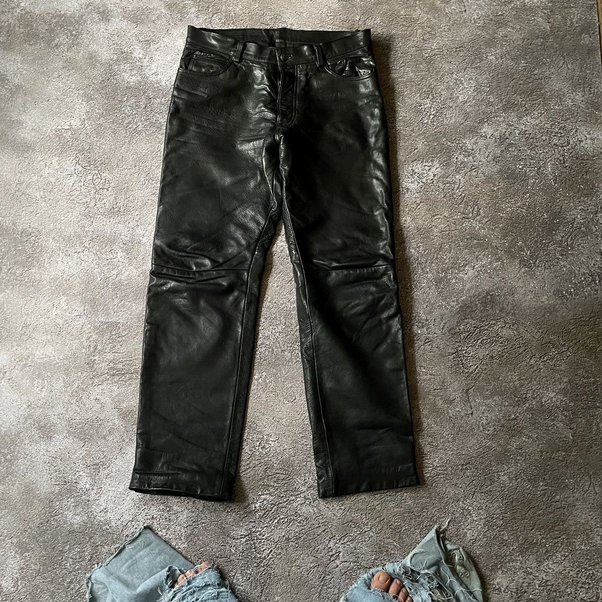 Archival Clothing Vintage Y2K LEATHER PUNK PANTS VAMP OPIUM ALT ...