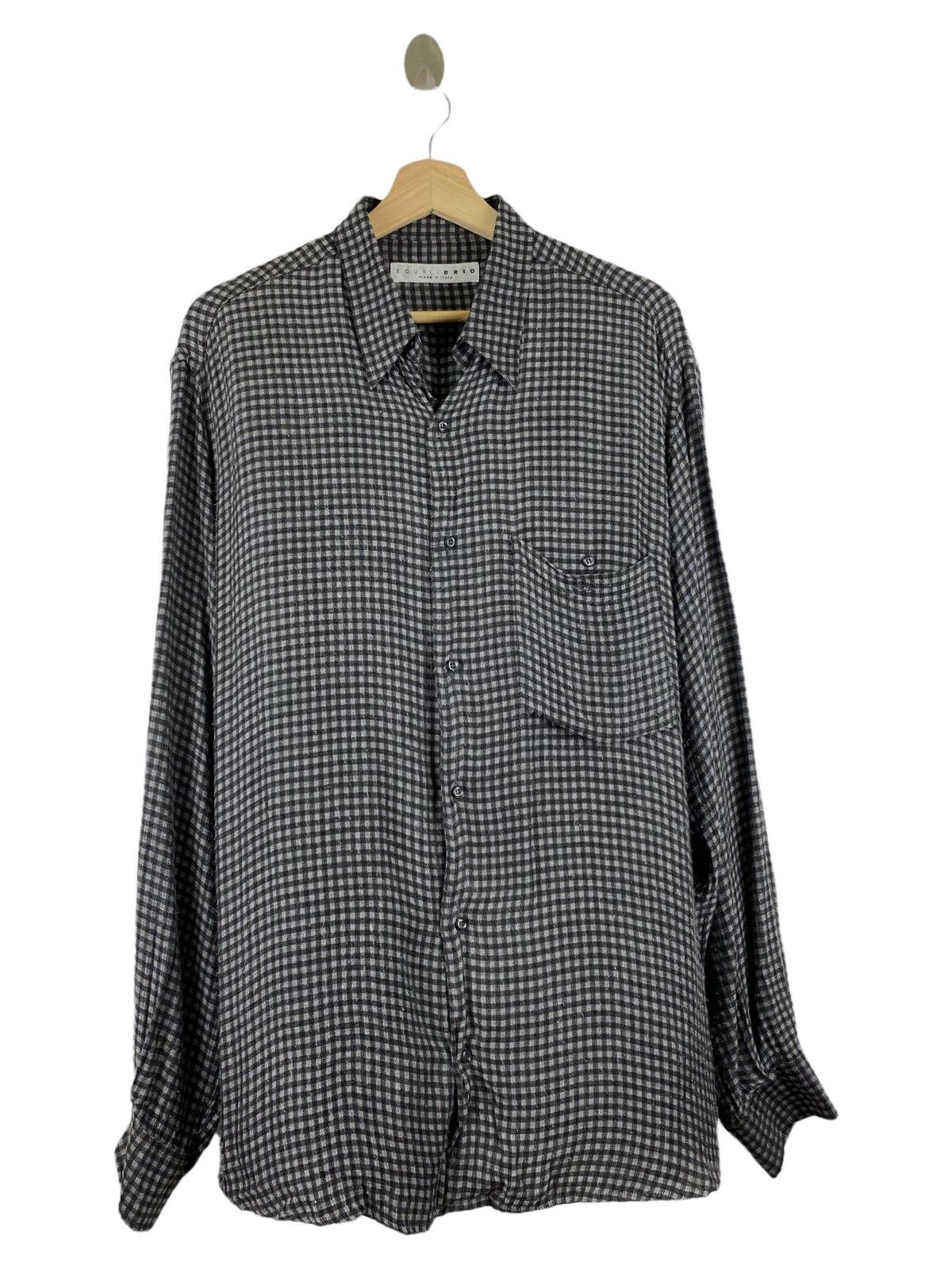 Equilibrio × Flannel × Italian Designers EQUILIBRIO MADE ITALY BUTTON ...