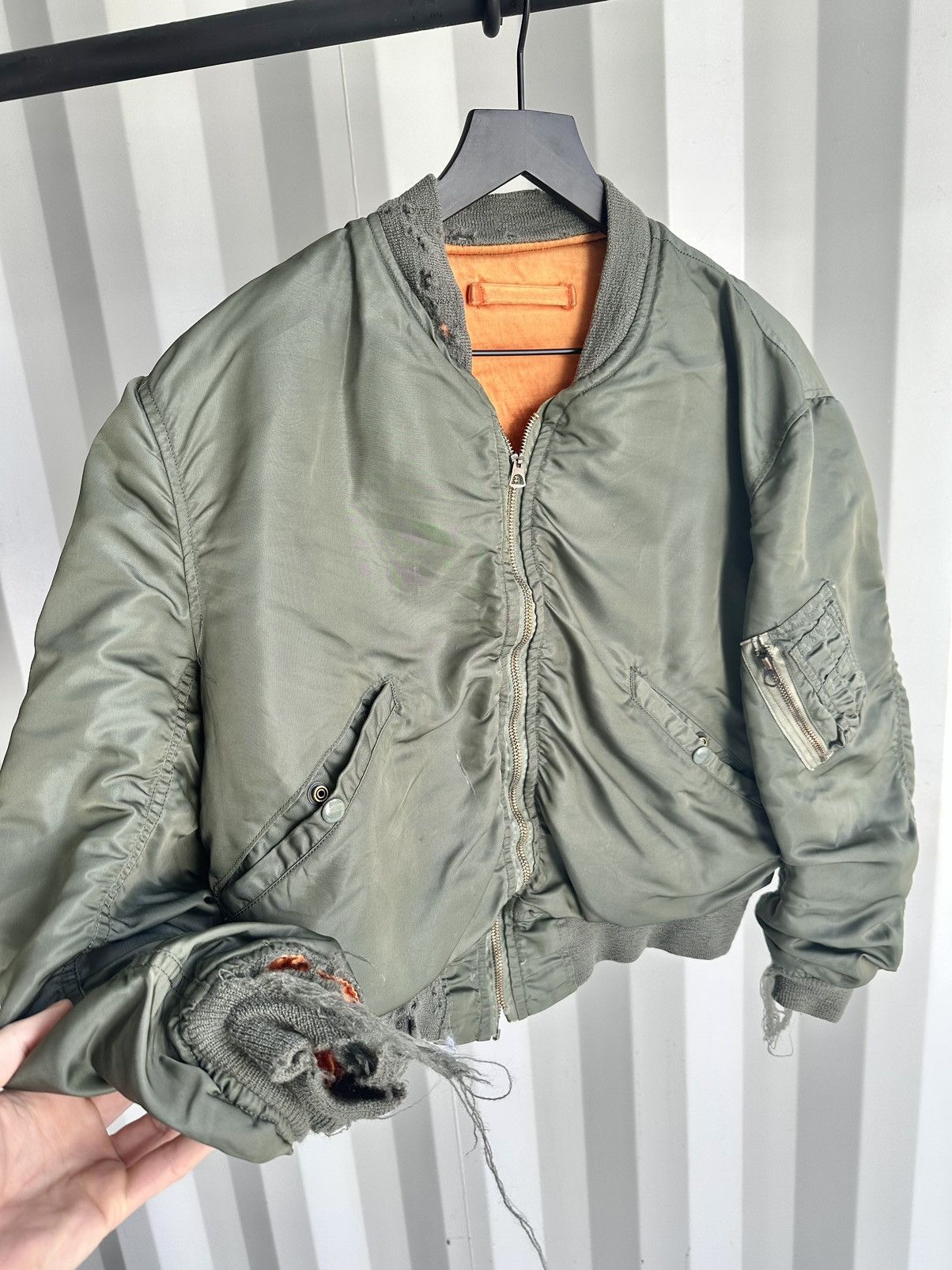 Military × Vintage 1968 Ma 1 Flight Bomber Thrashed | Grailed