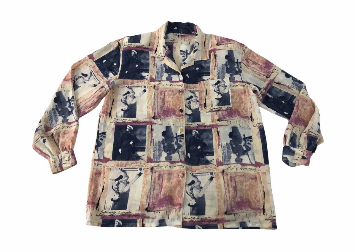 Print All Over Me 90s Riverina Potrait Art All Over Printed Button Down ...