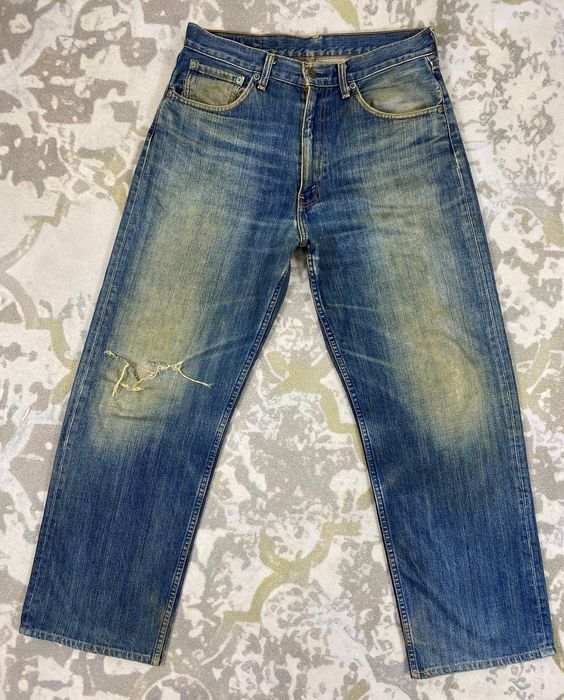 Vintage Vintage Levi's 504 Dirty Blue Jeans 32x29.5 Denim-JN2519 | Grailed