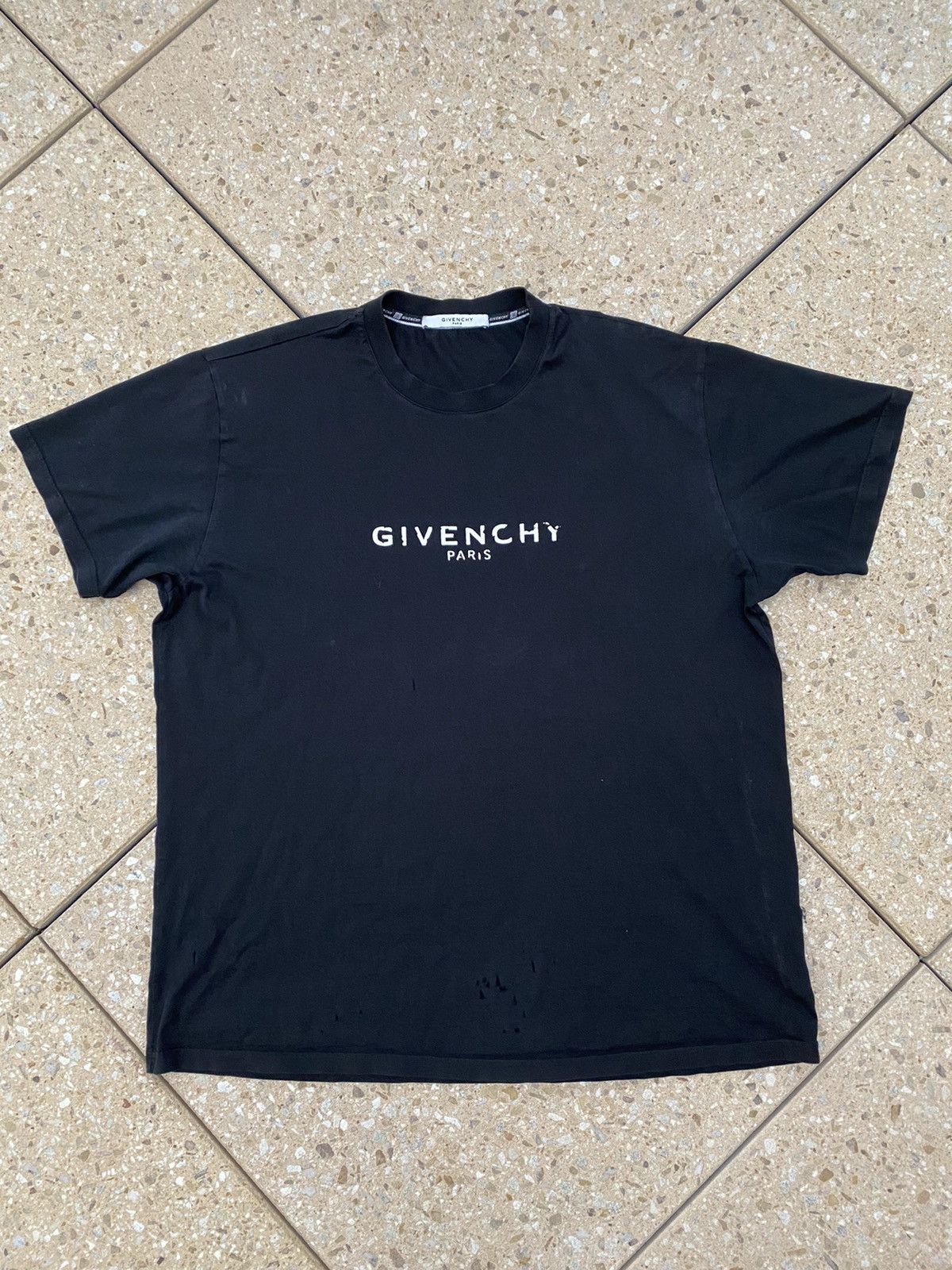 Givenchy Givenchy Distressed Logo Tee | Grailed