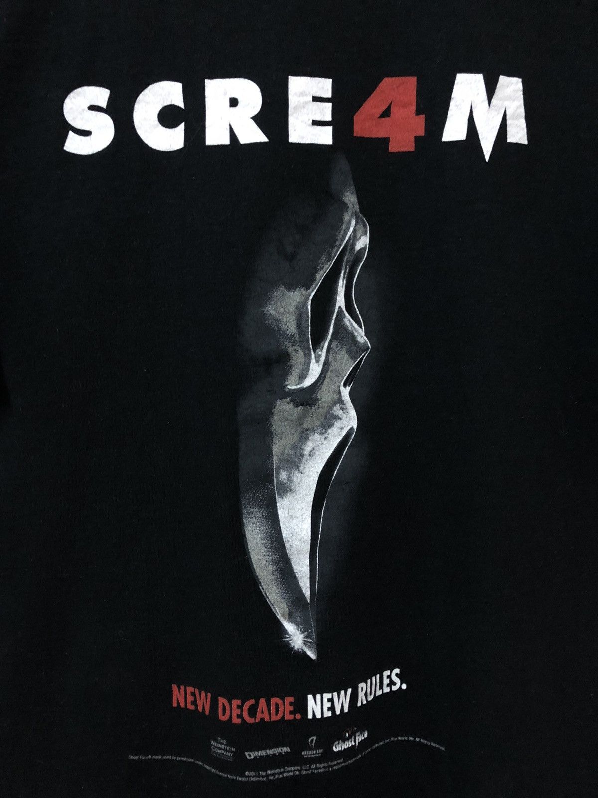 Very Rare Rare Scream 4 ‘SCRE4M’ Movie Ghostface Horror Tee Shirt | Grailed