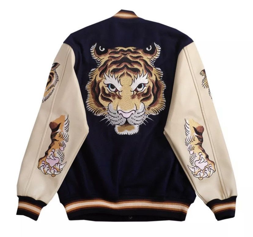 Vintage Varsity jacket tiger varsity jacket streetwear | Grailed
