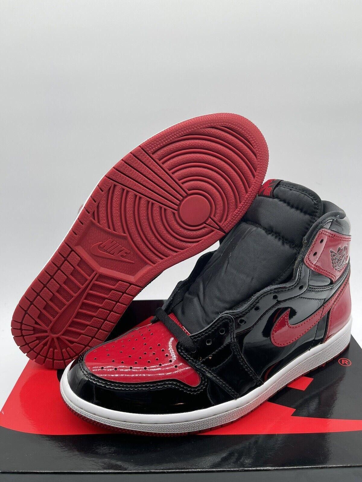 Designer Air Jordan 1 Retro High OG Patent Bred Size 9 | Grailed