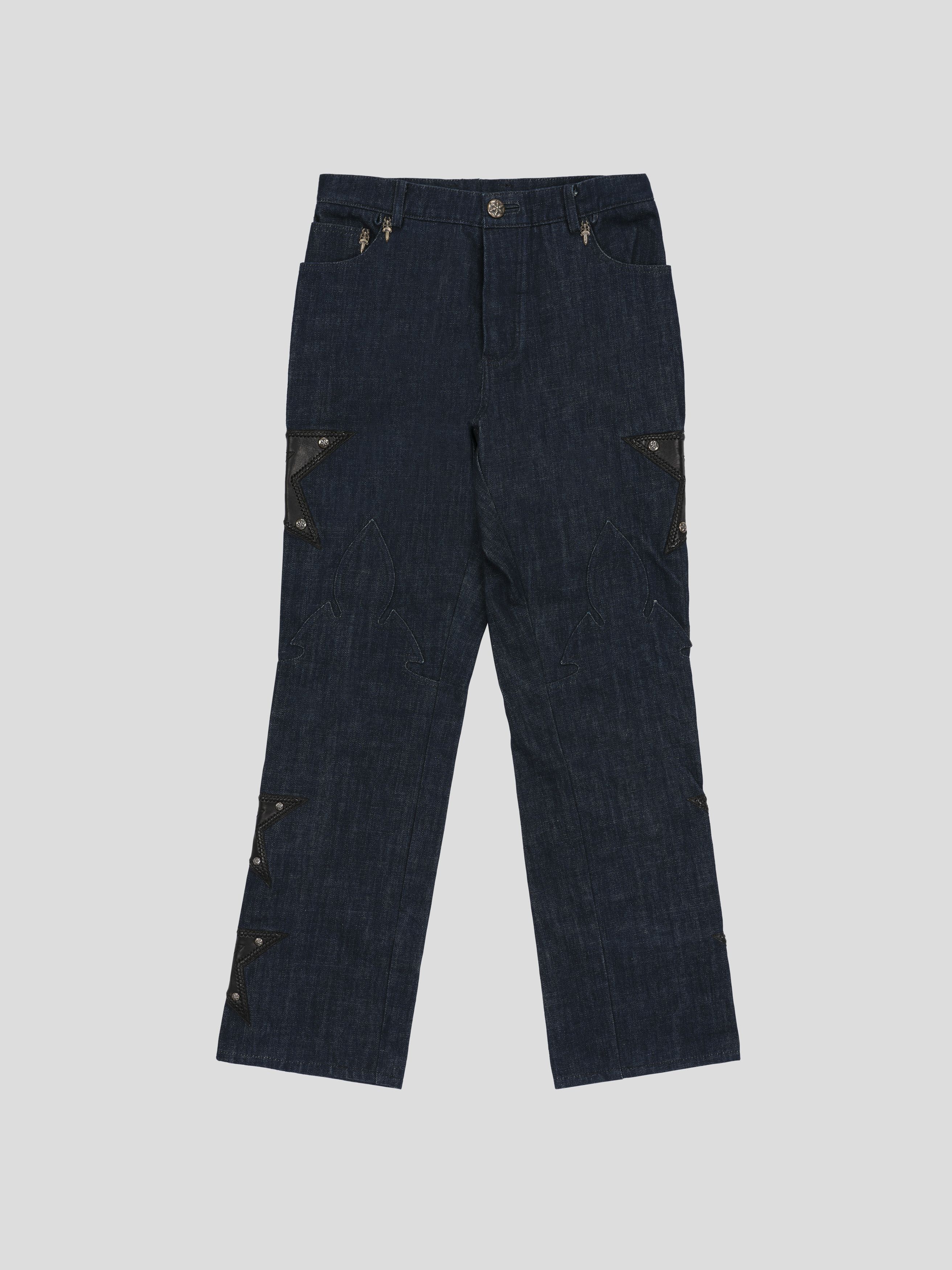Chrome Hearts Leather Star Patch Denim | Grailed
