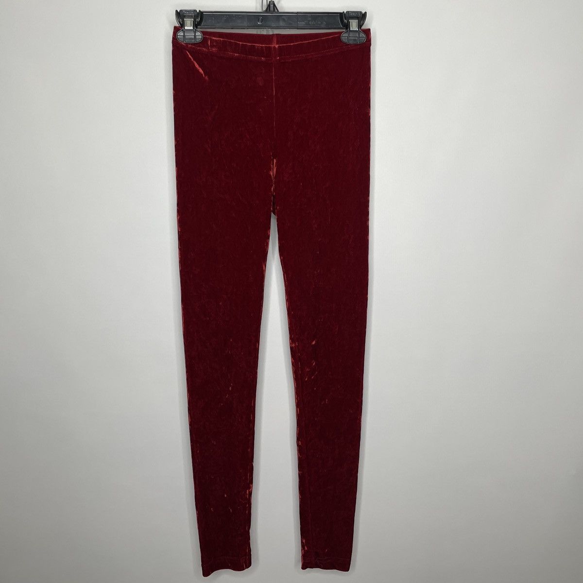 Vintage 80s Contempo Casuals Red Velvet Stretch Leggings | Grailed