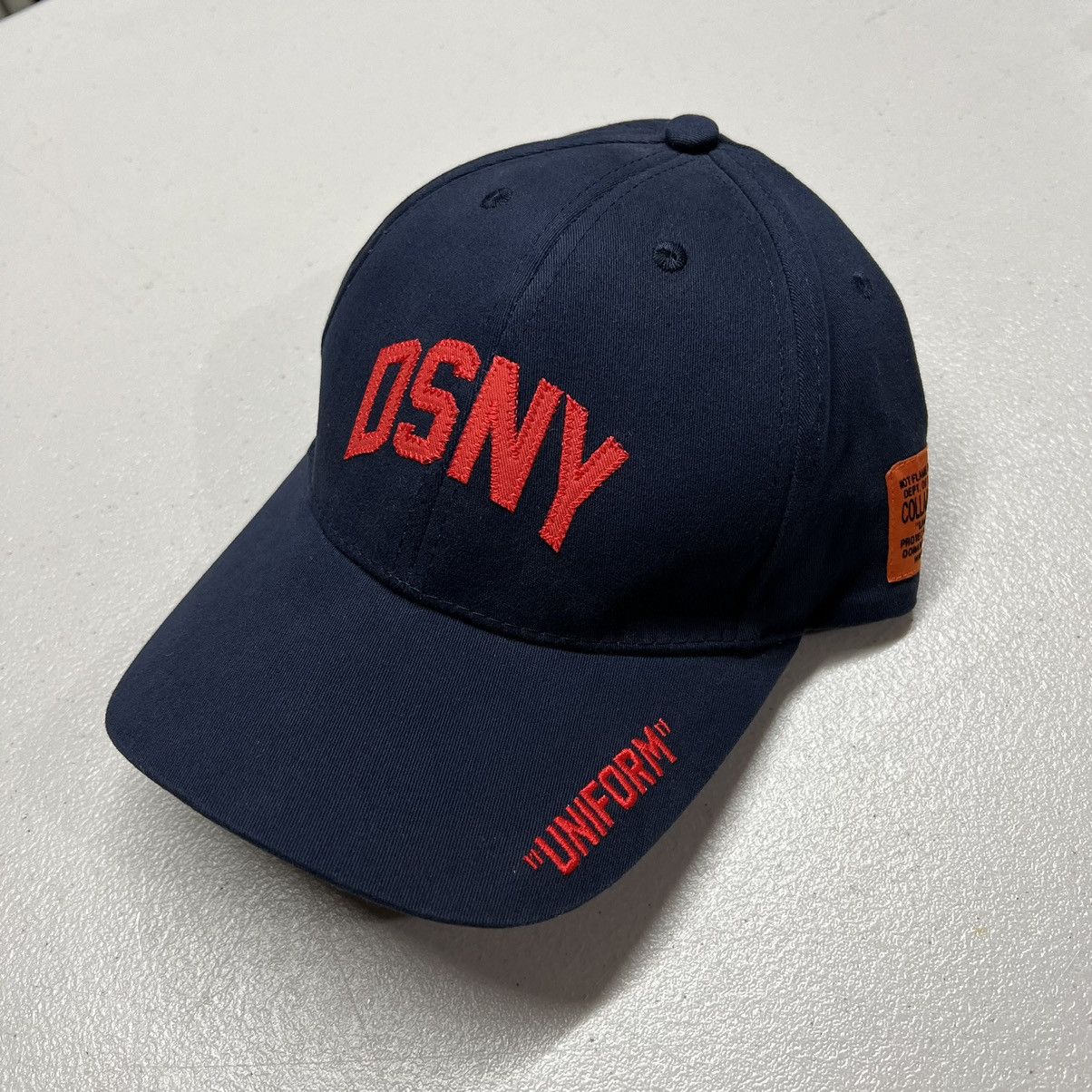 Heron Preston HERON PRESTON DSNY UNIFORM HAT CAP LOGO TAG NAVY BLUE ...