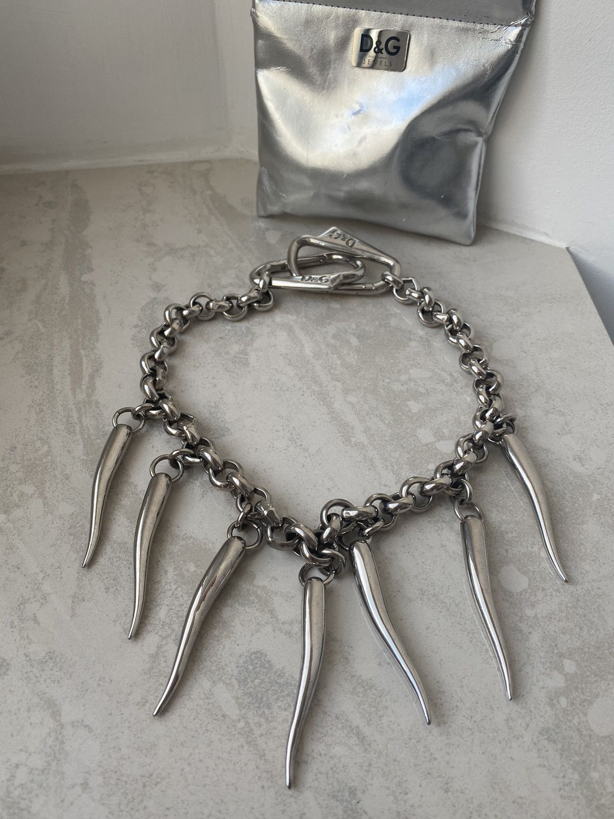 Dolce & Gabbana 00s Neapolitan Horns Dolce Gabbana Fangs Necklace | Grailed