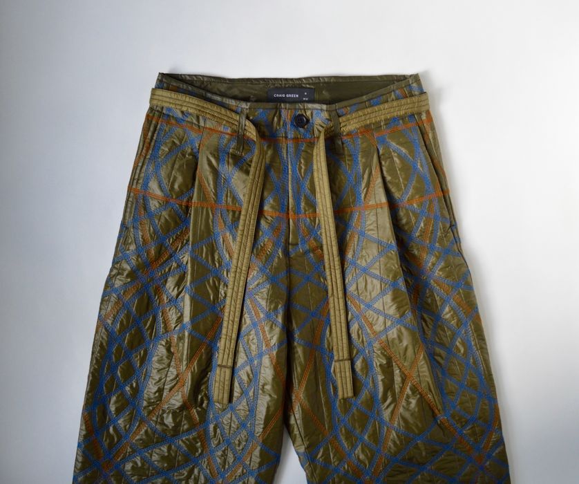 Craig Green Wide Leg Embroidered Nylon Trousers | Grailed