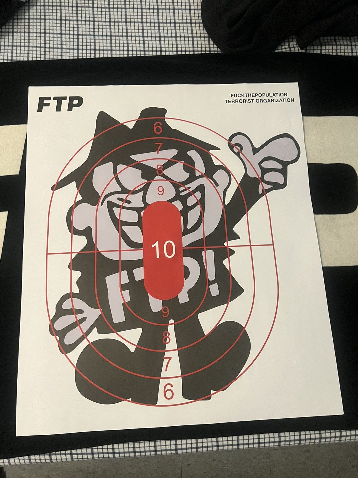 Fuck The Population FTP Boris Shooting Target Poster | Grailed