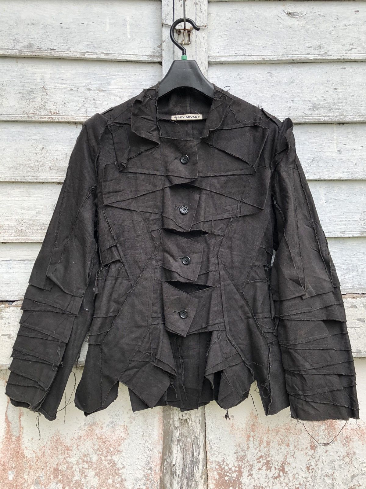 Very Rare Issey Miyake Reconstruct Scab Patches Raw Seam Jacket | Grailed