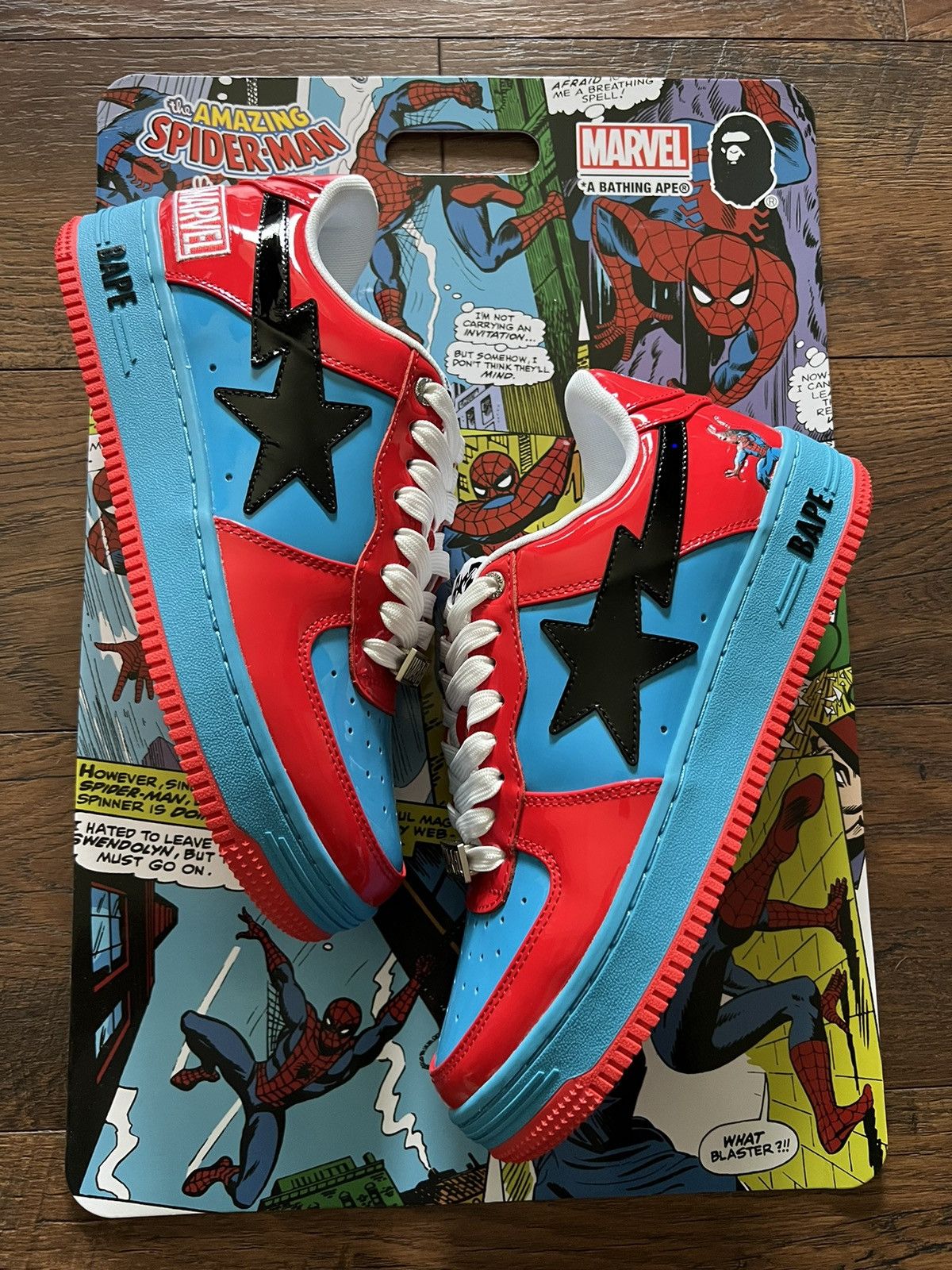 Bape Brand New Bape x Marvel Comics ‘Spider-Man’ Sneakers | Grailed