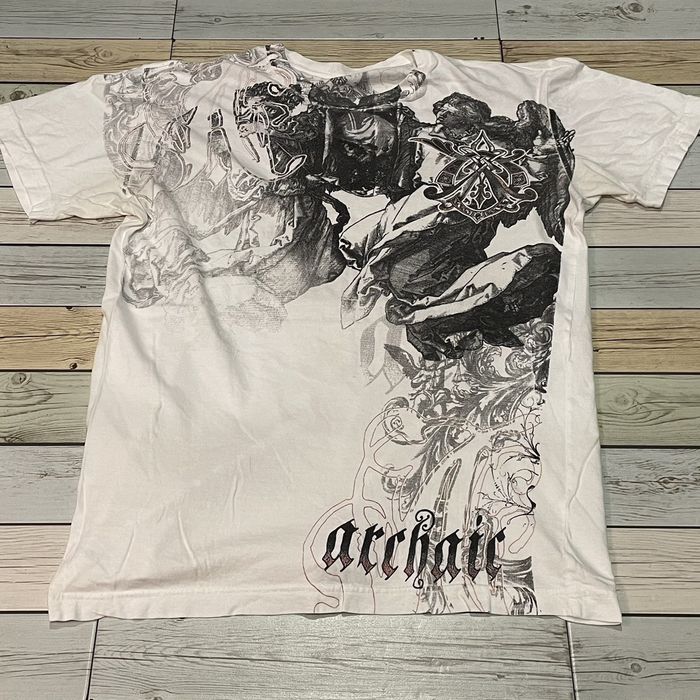 Ed Hardy Rare Archaic Cross Tee Y2K Affliction Style | Grailed