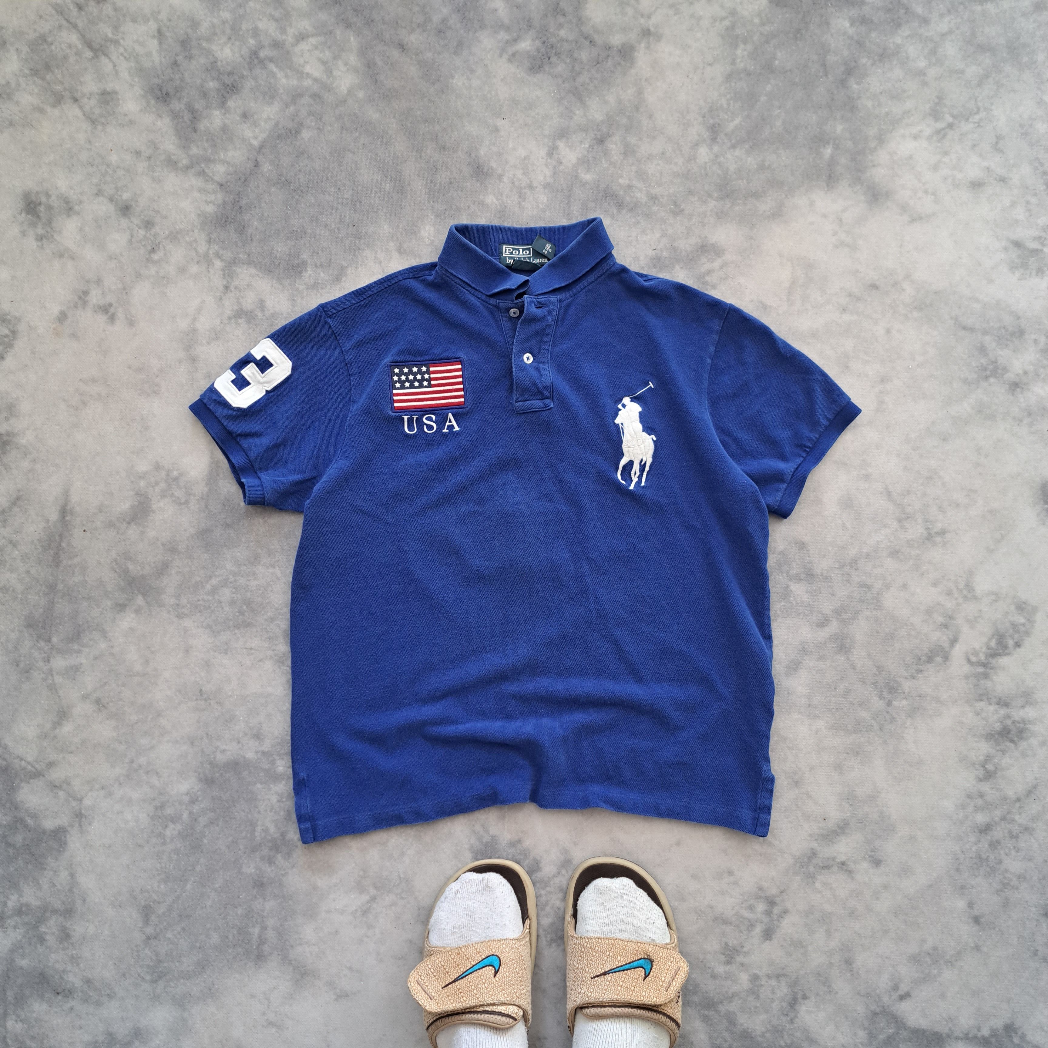 Polo Ralph Lauren 90s Ralph Lauren USA Polo Shirt Chief Keef Drip Drain ...
