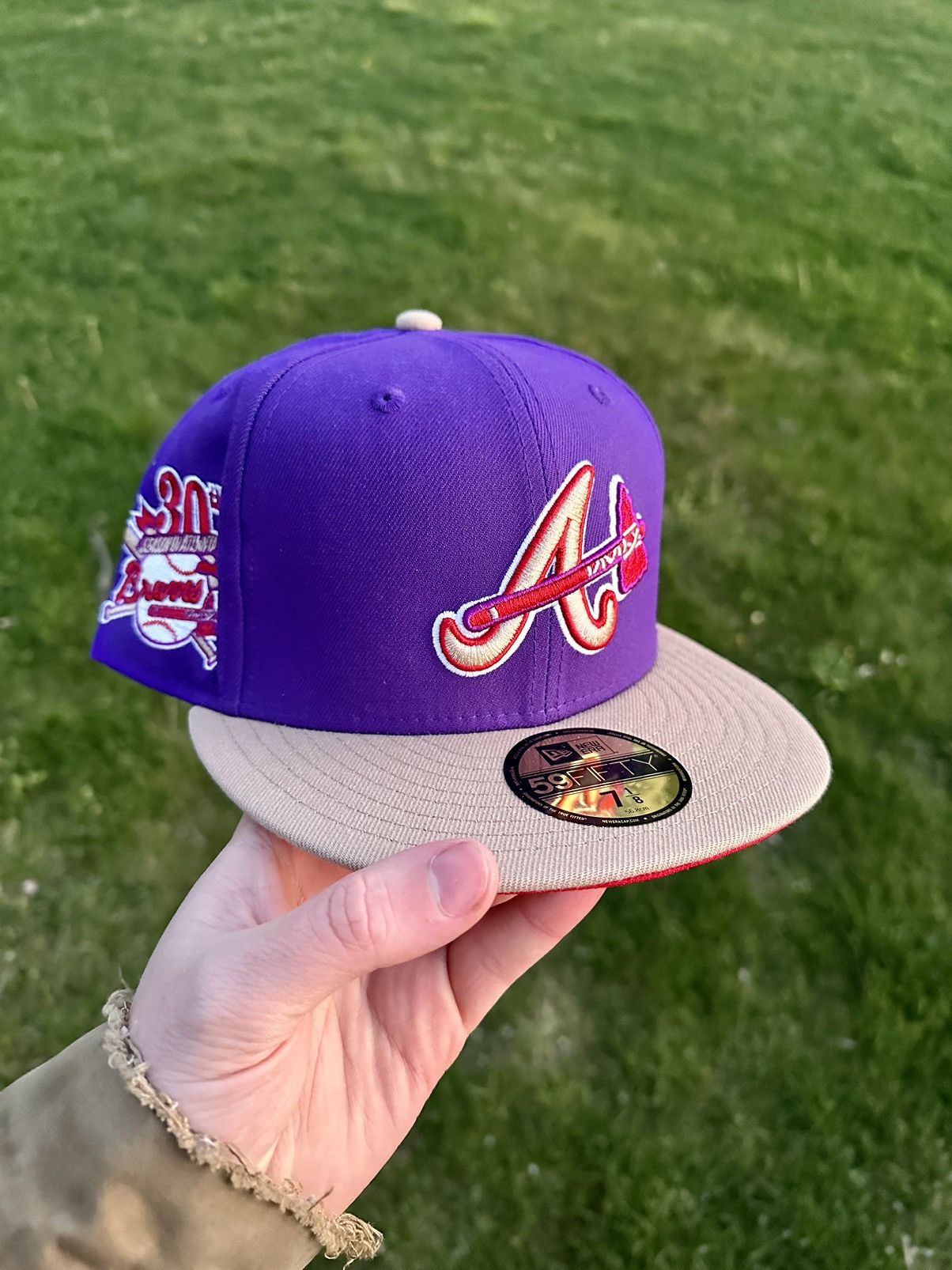 New Era Atlanta Braves Purple Two Tone Fitted 7 1/8 | Grailed