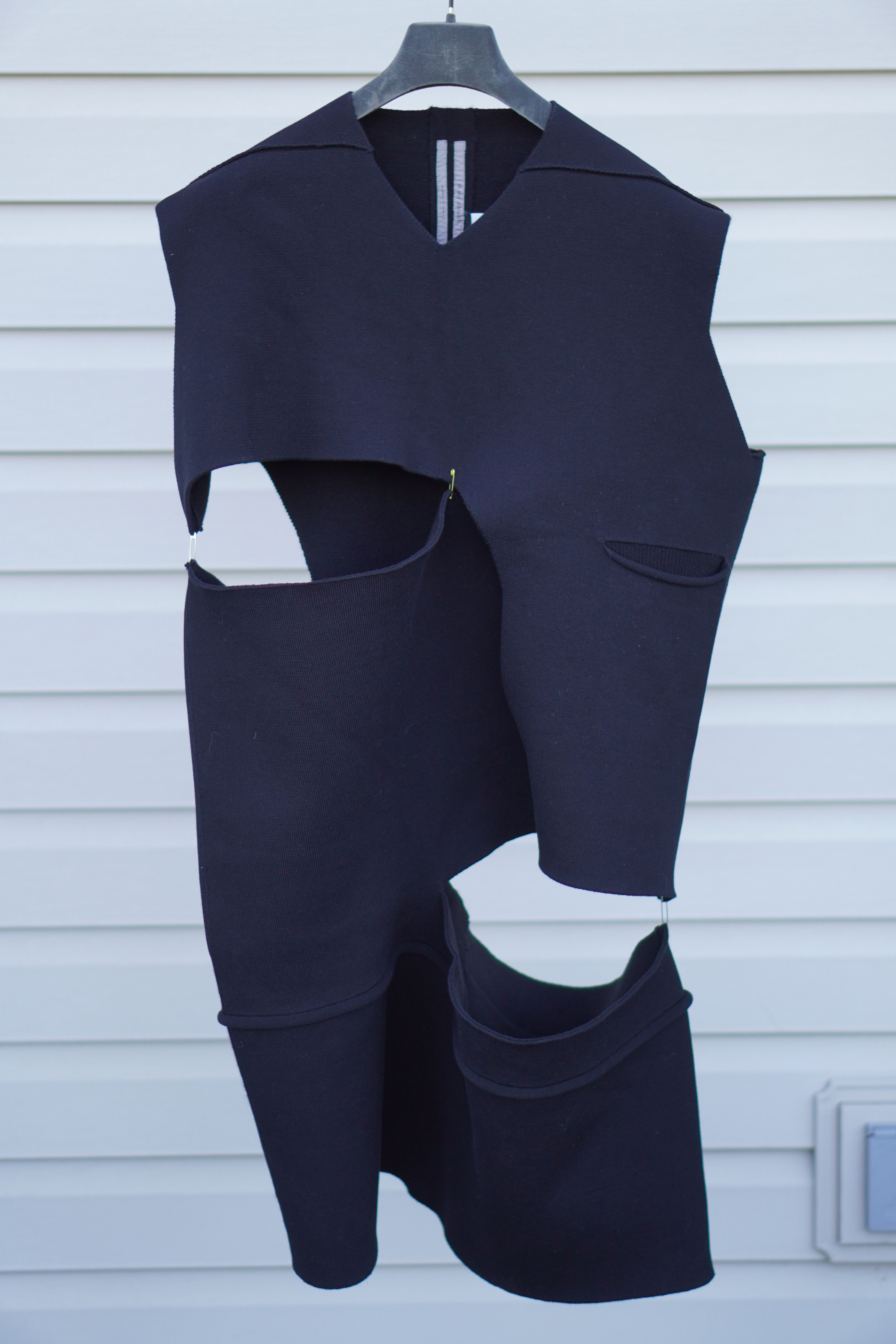 Rick Owens Rick Owens Runway Sisyphus Knitted Ripped Shred Top Cashmere ...