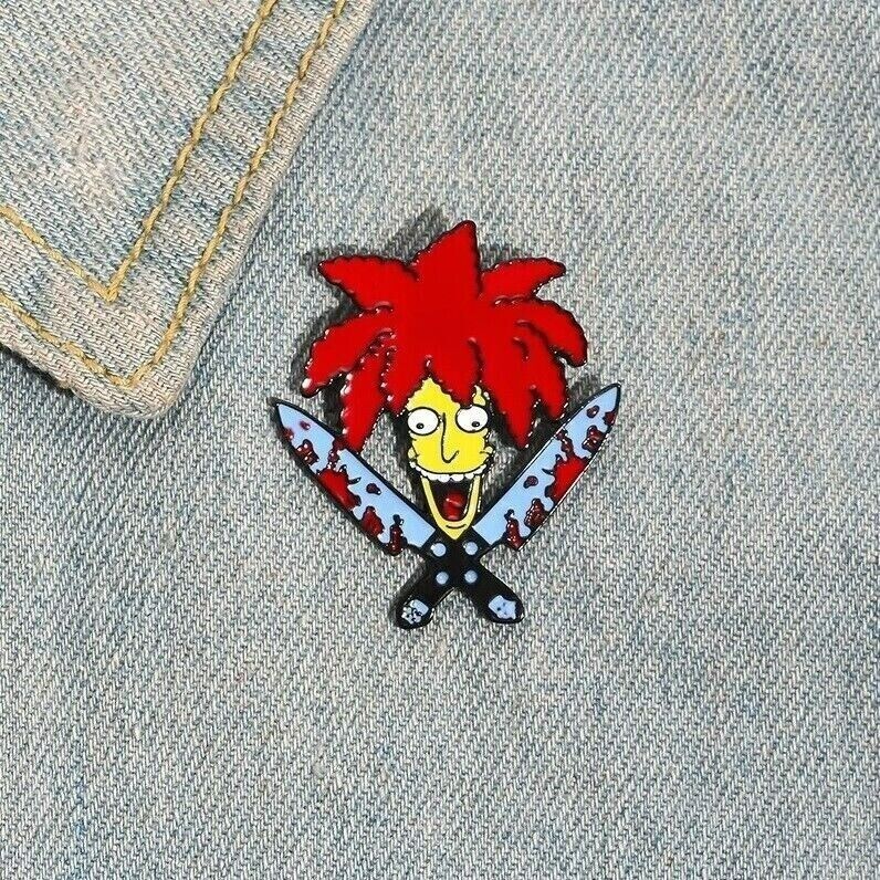 Other ⭐The Simpsons Sideshow Bob Halloween Knife Krusty Enamel Pin ...